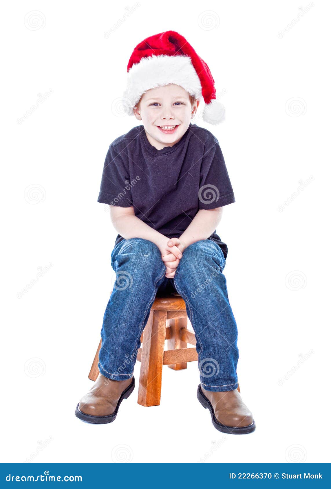 Boy in santa hat stock photo. Image of happy, male, handsome - 22266370