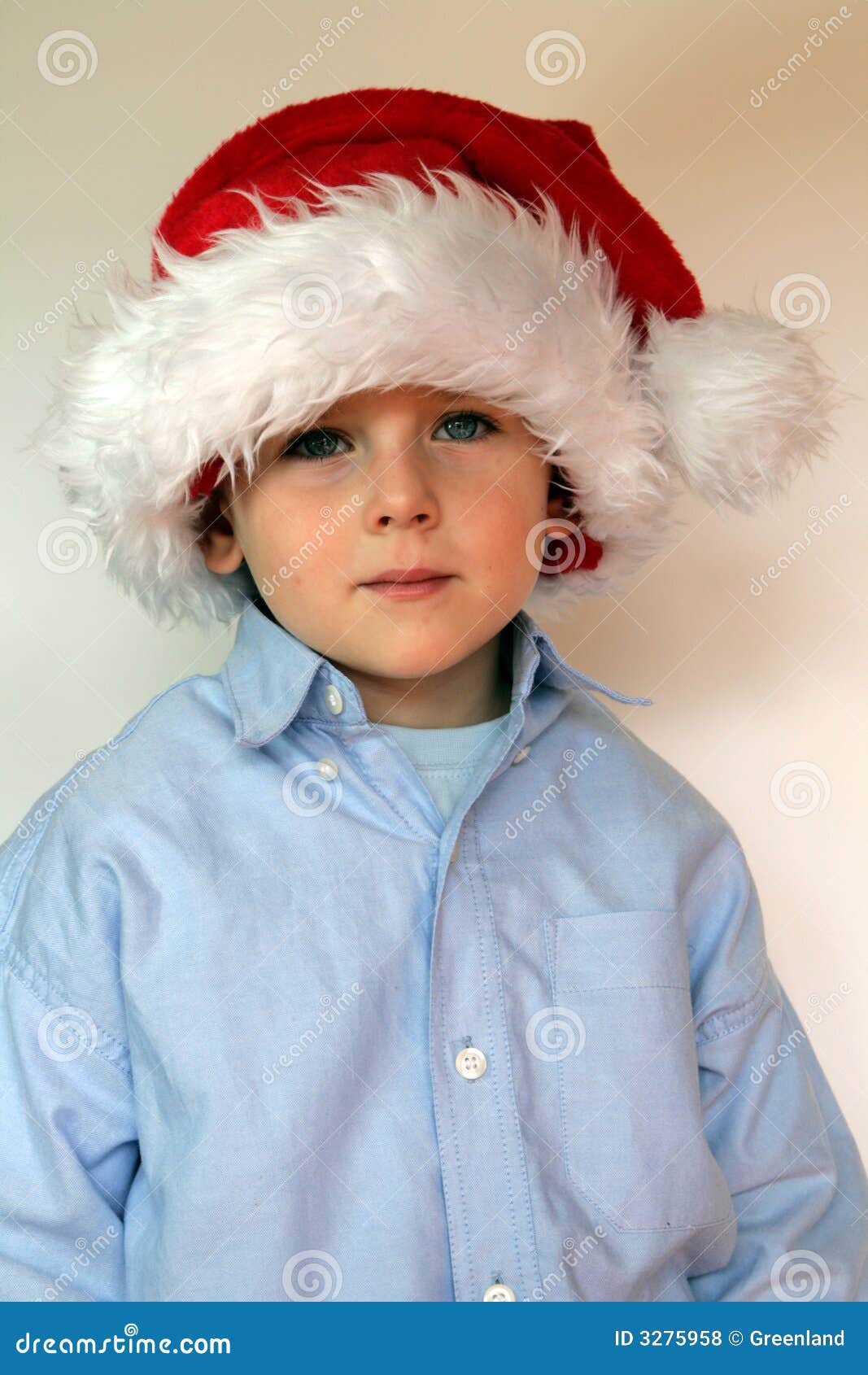 Boy in santa hat stock photo. Image of klaus, happy, decorations - 3275958