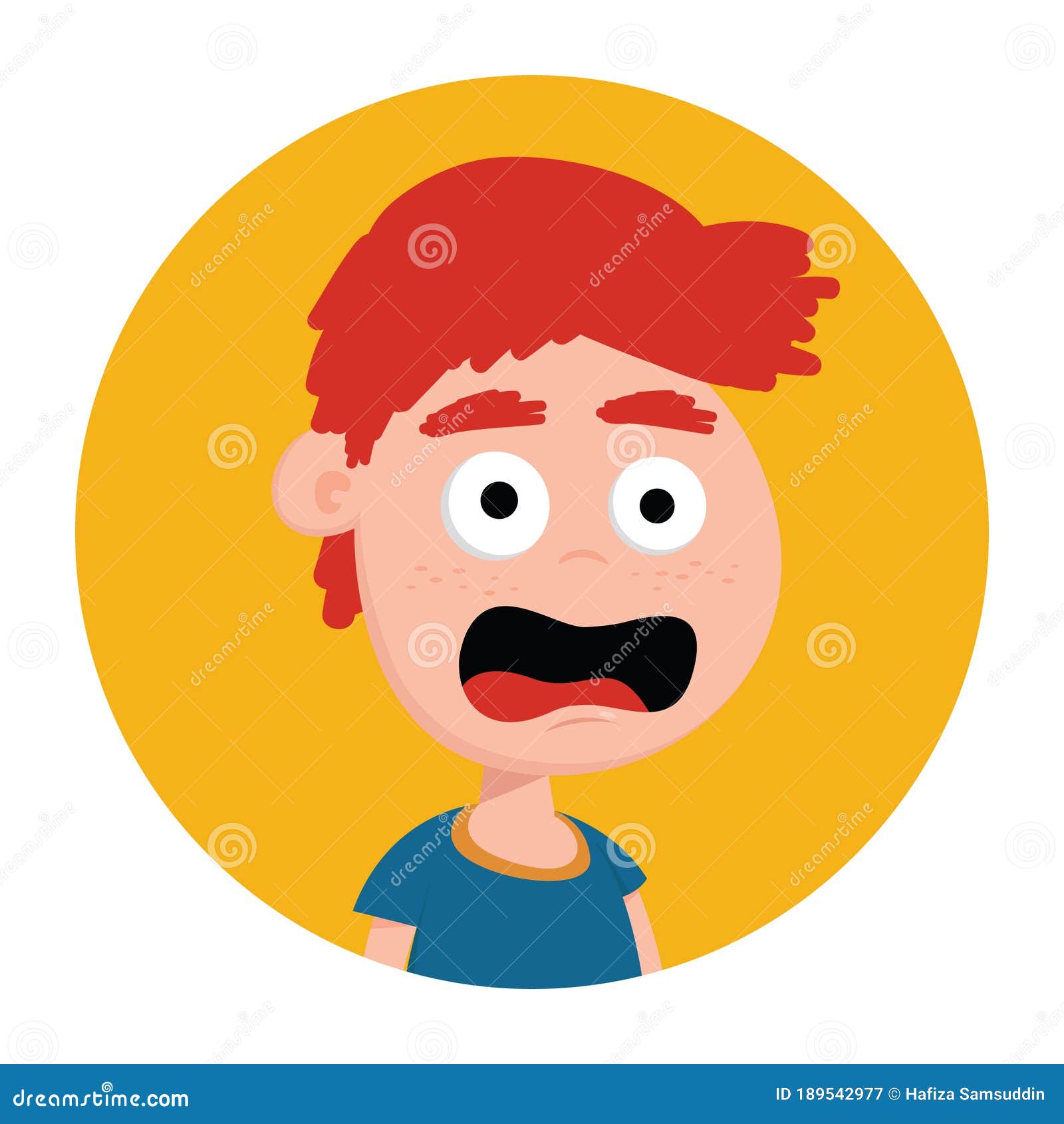 Boy Scared. Vector Illustration Decorative Design Stock Vector ...