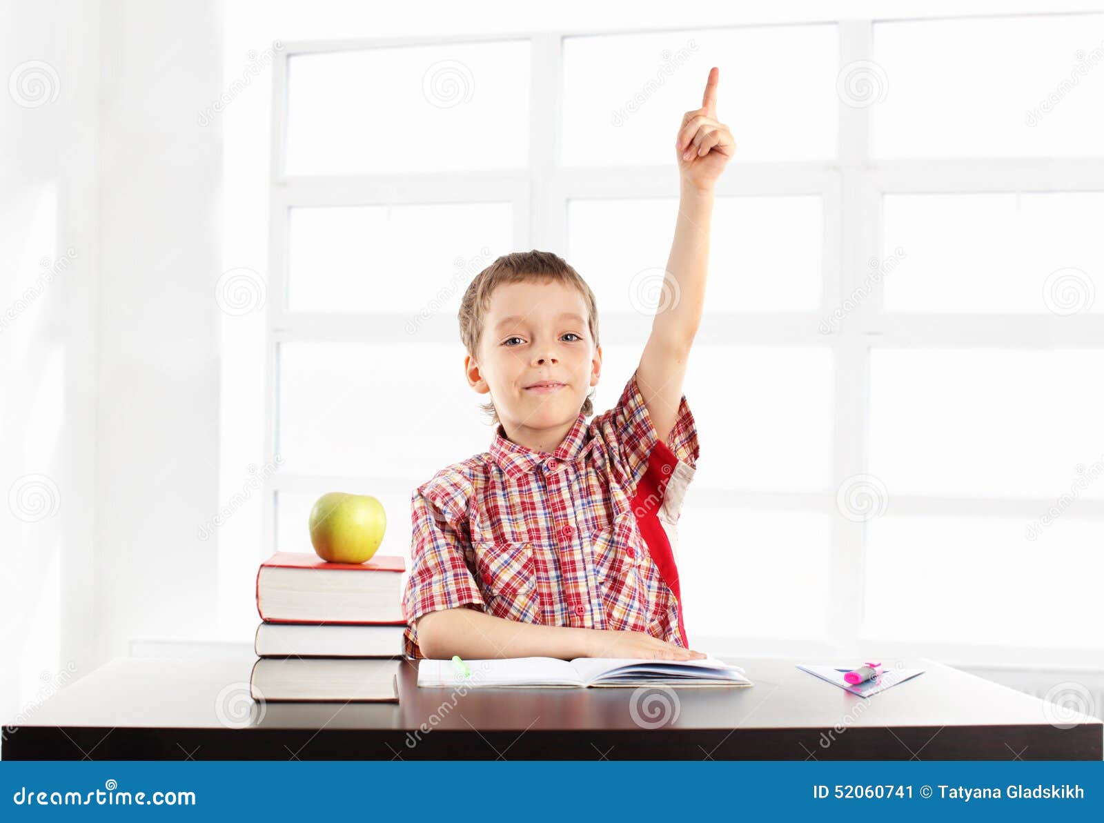 Boy at school stock image. Image of pensive, contemplation - 52060741