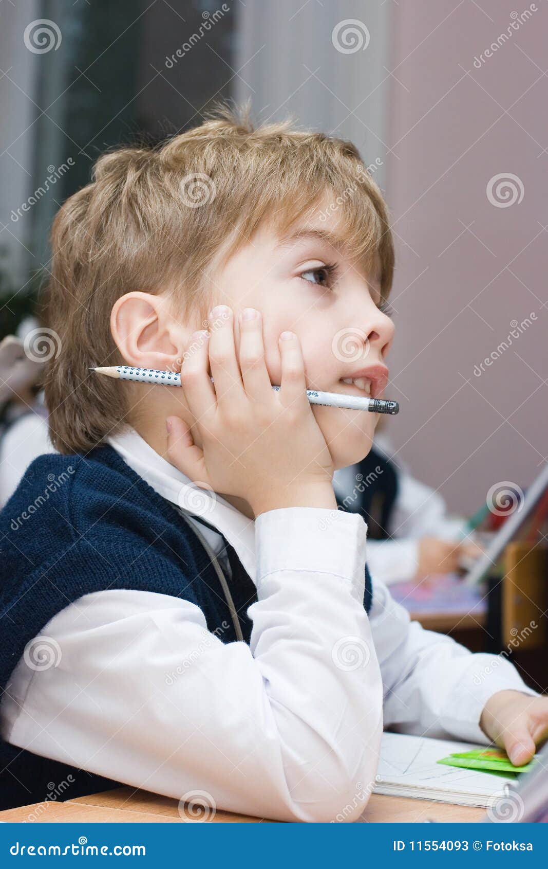 Boy in School in the Classroom Stock Image - Image of caucasian ...