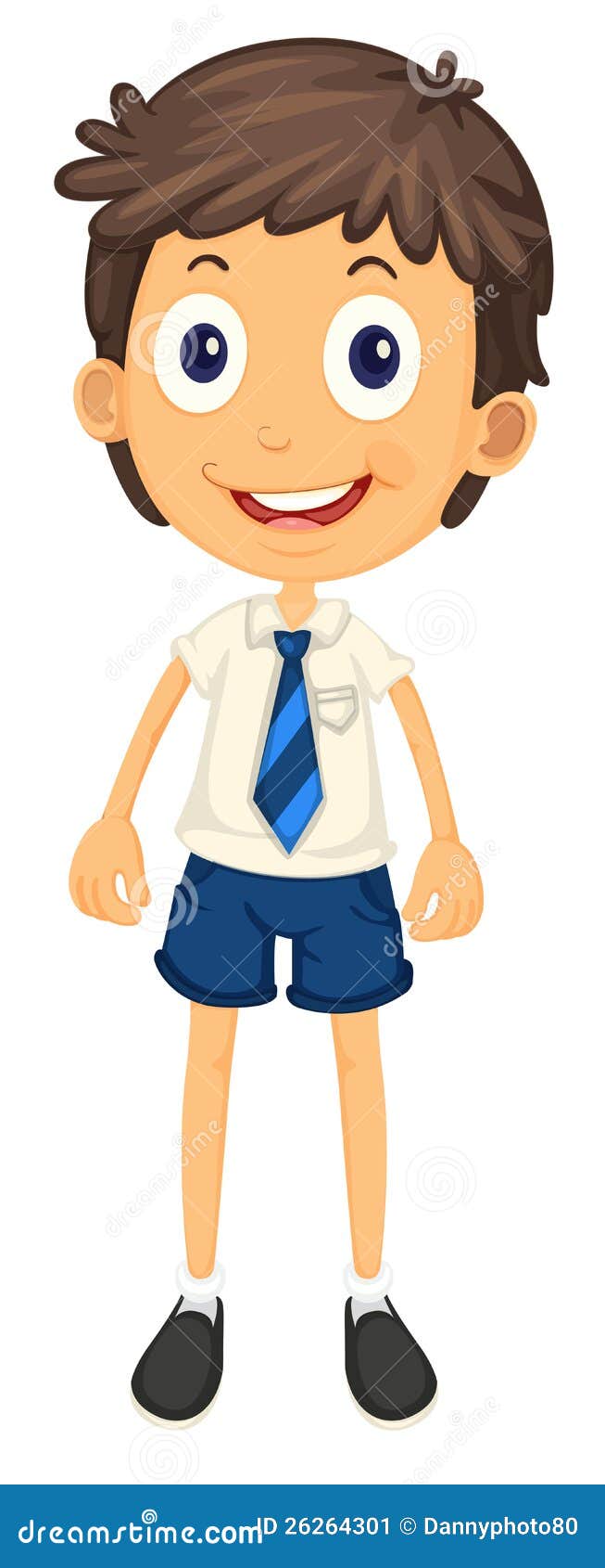 Boy In School Uniform Cartoon Vector | CartoonDealer.com #15249719