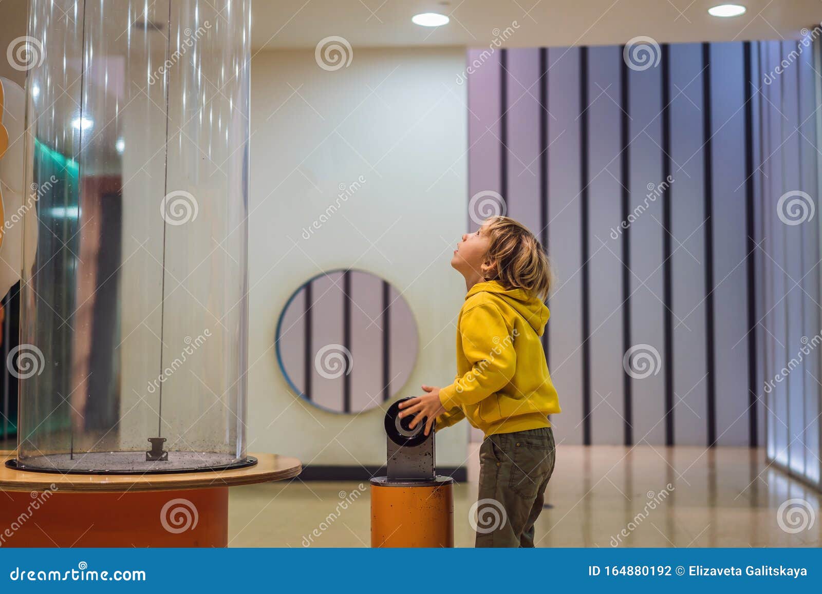 Boy in Science Class. the Child is Engaged in Science Stock Photo ...