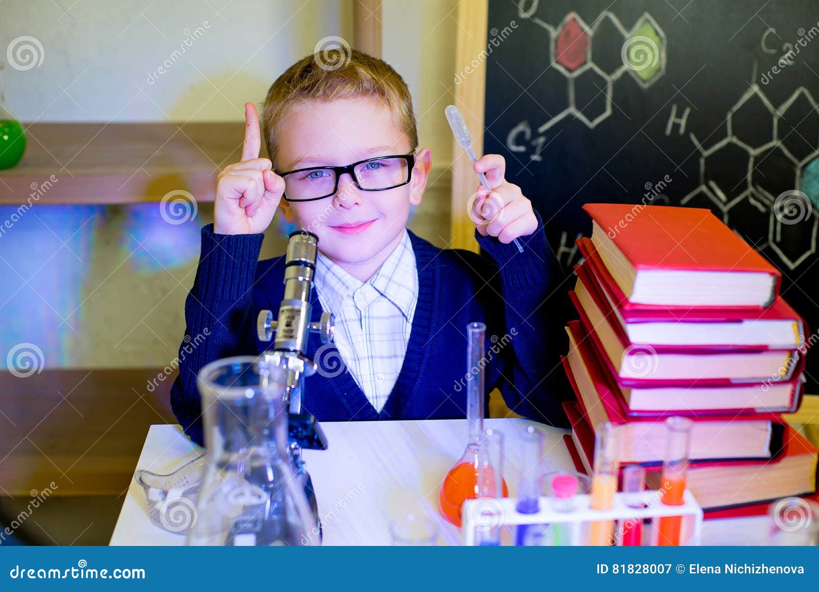 Boy Scientist Making Science Experiments Stock Image - Image of health ...