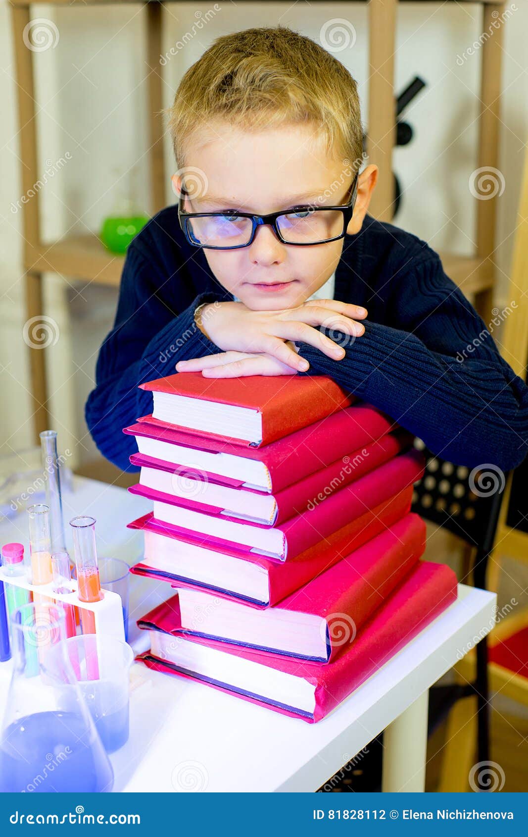Boy Scientist Making Science Experiments Stock Photo - Image of ...