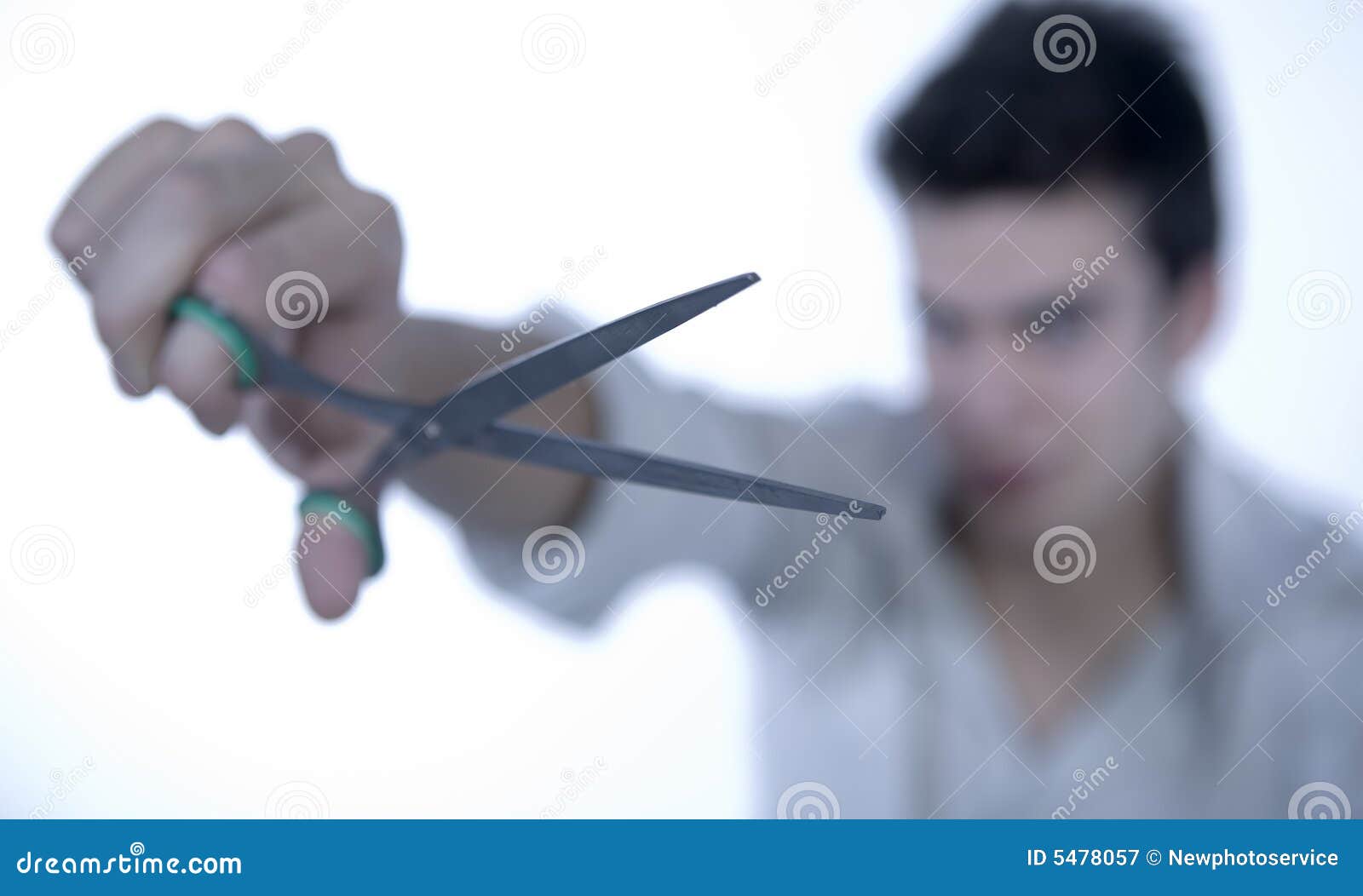 Boy with scissors stock image. Image of hand, finger, professional ...