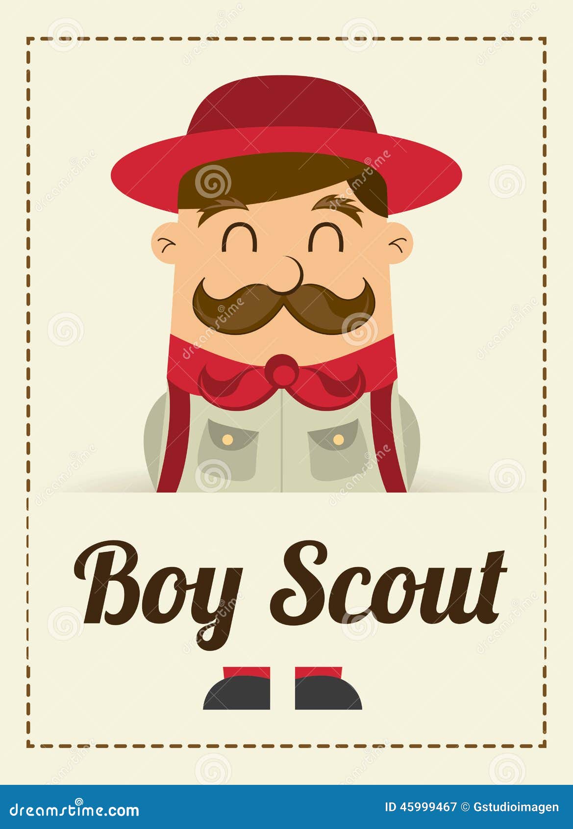 Boy scout design stock vector. Illustration of mustache - 45999467