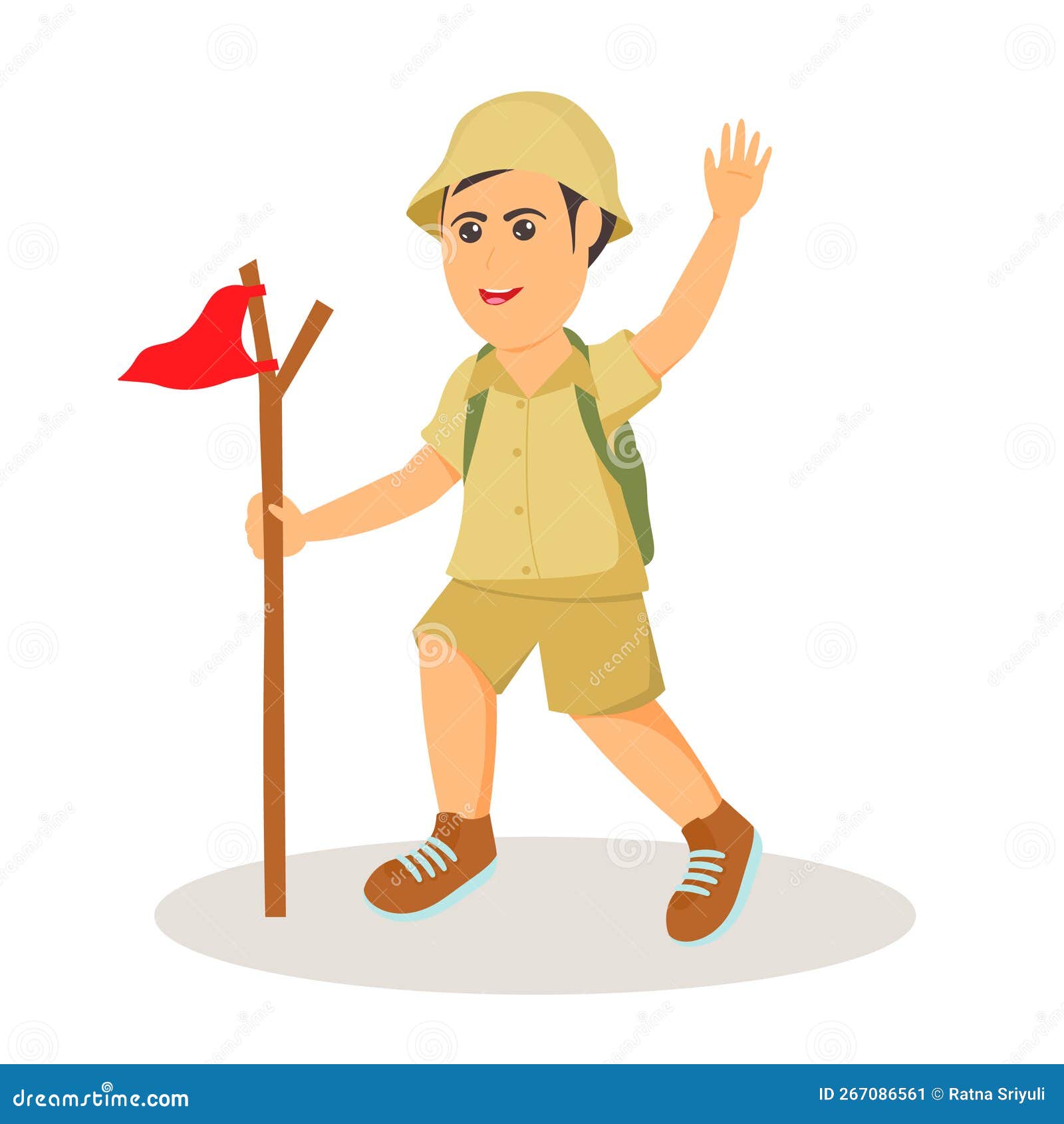 Boy Scout Design Vector Flat Isolated Illustration Stock Vector ...