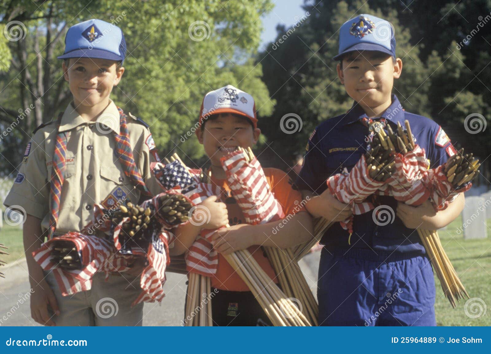 Boy Scouts Distributing American Flags Editorial Stock Image - Image of ...
