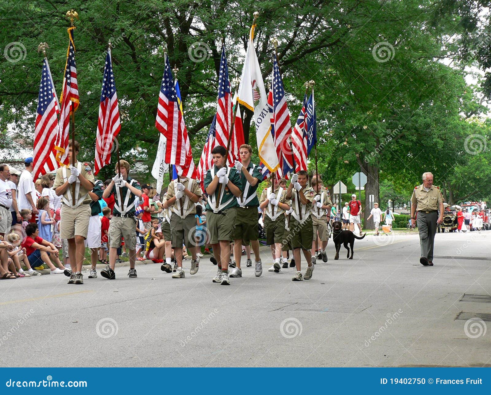 Boy Scouts March in Fourth of July Parade Editorial Image - Image of ...