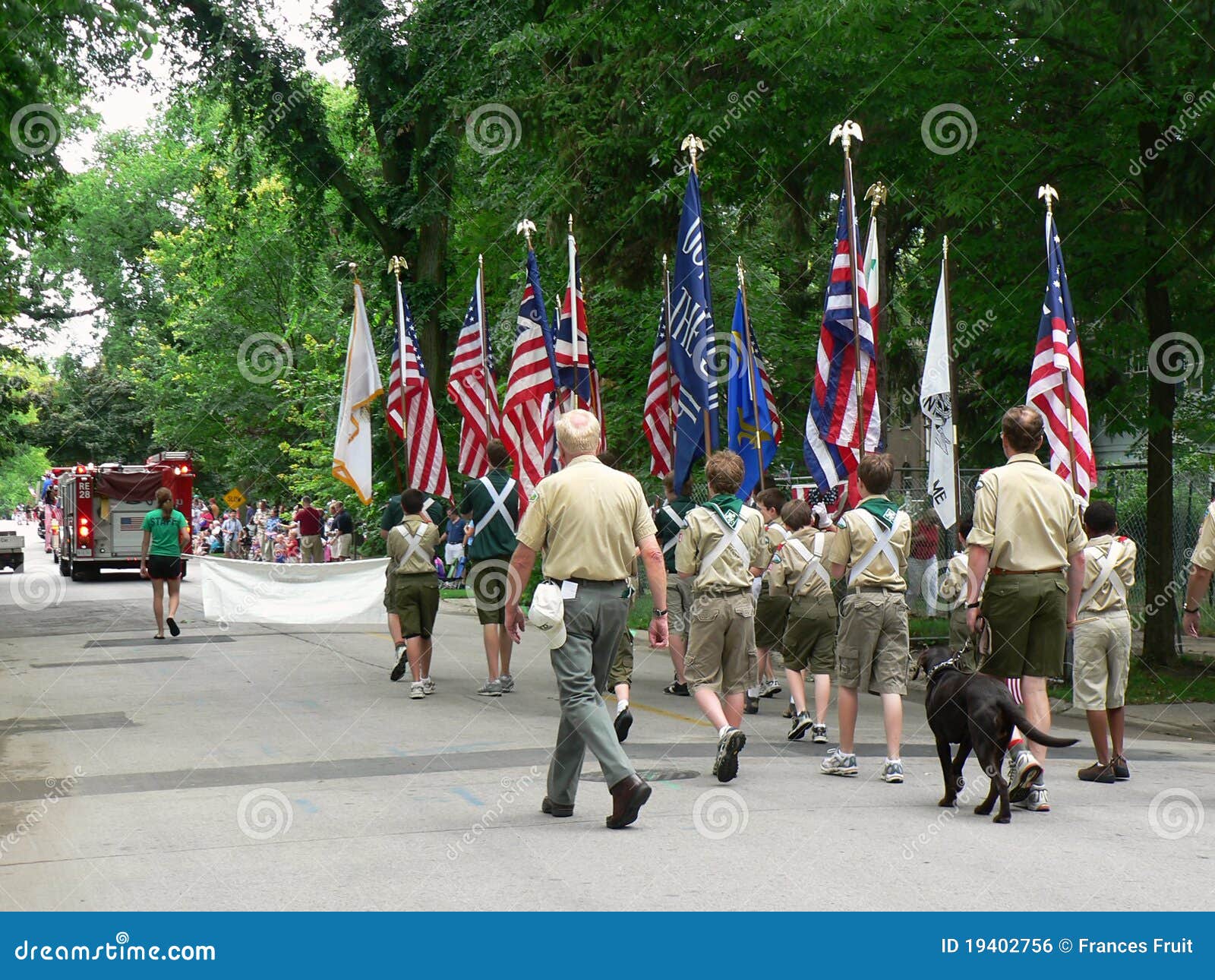 Boy Scouts March in Fourth of July Parade Editorial Photo - Image of ...