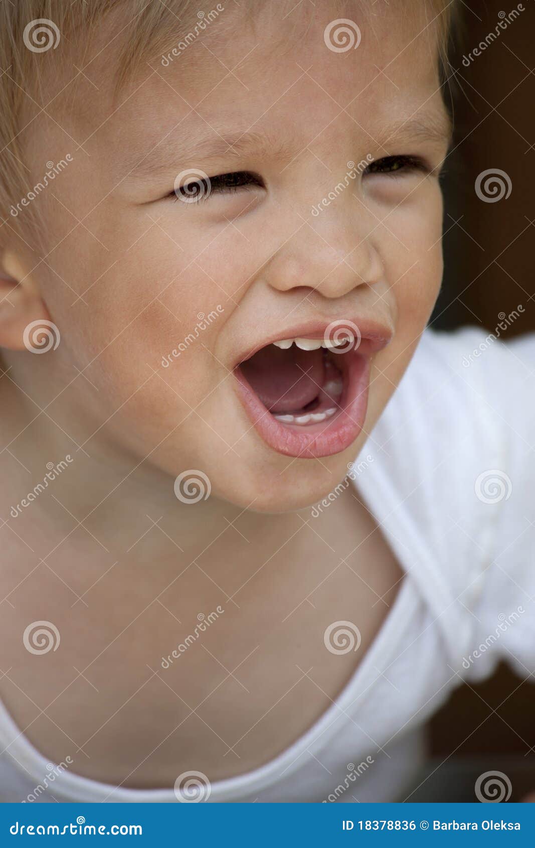 Boy Screaming stock photo. Image of cute, making, negativity - 18378836