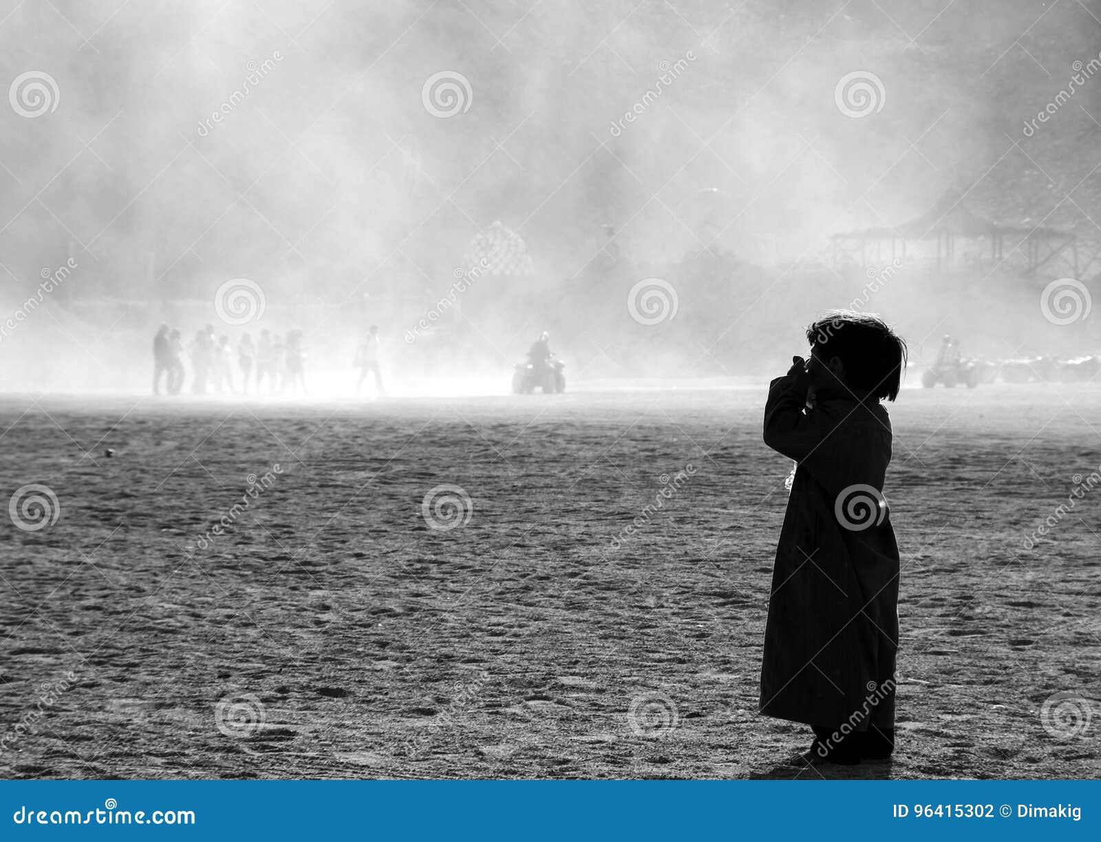 Boy Screaming in the Desert Dust. Editorial Photography - Image of ...