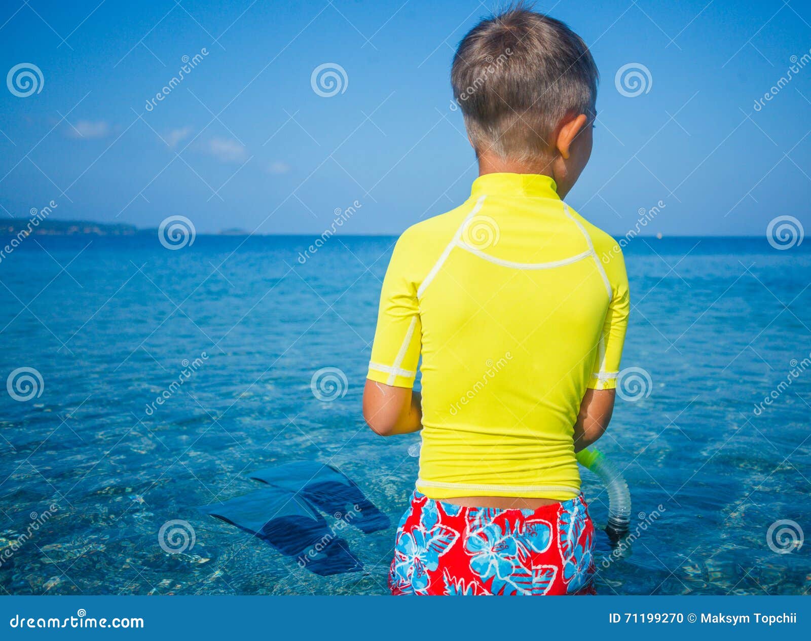 Boy scuba diving. stock photo. Image of resting, child - 71199270