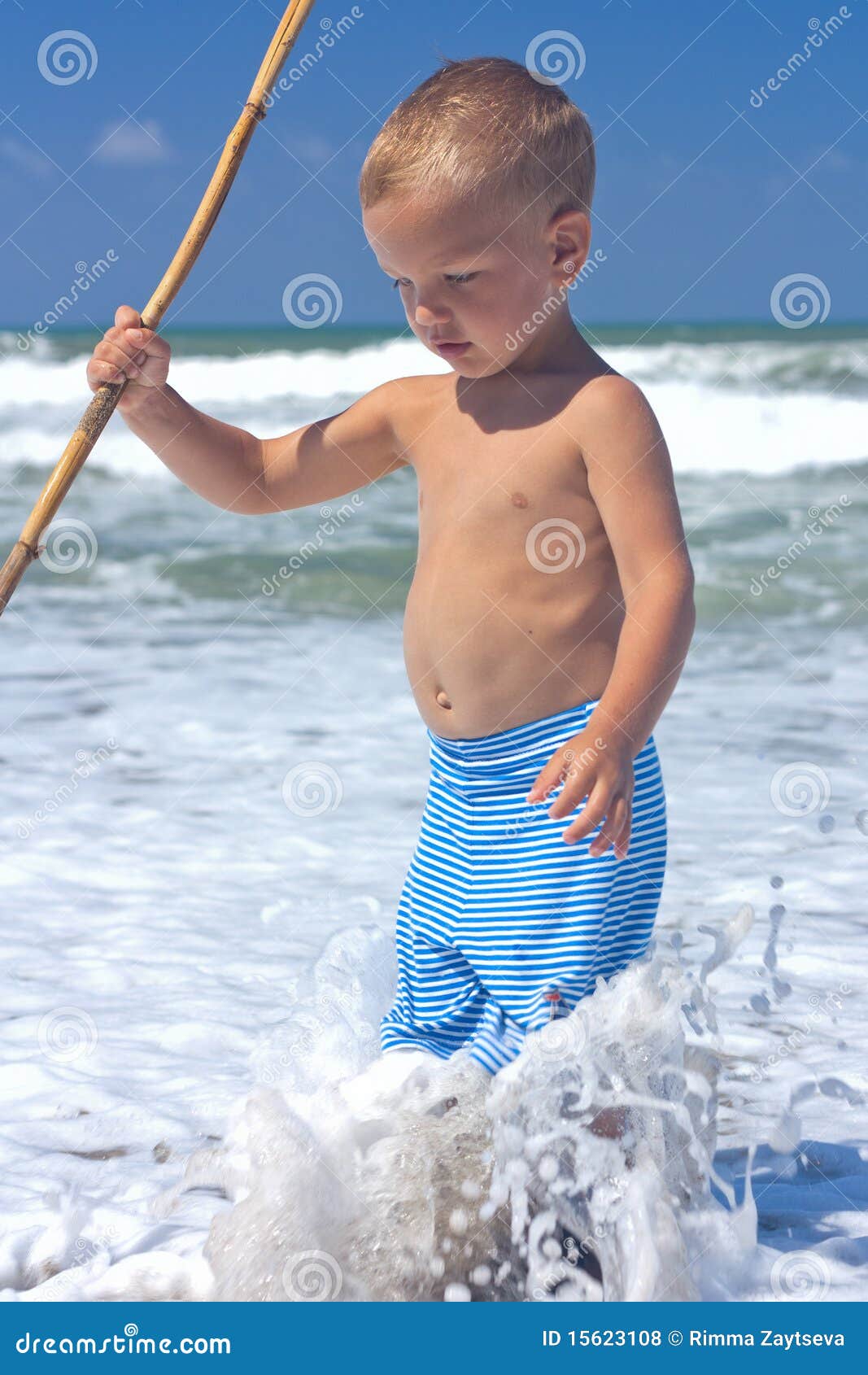 Boy on the sea. stock photo. Image of travel, rest, summer - 15623108