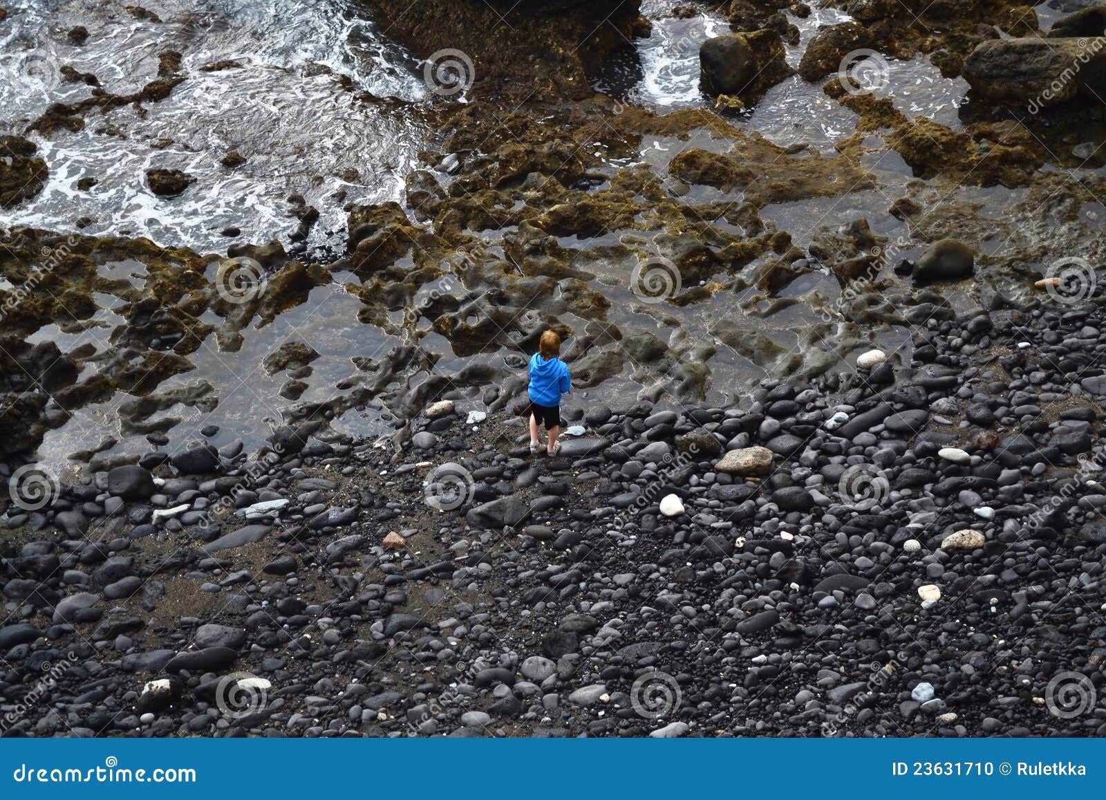 Boy by the sea stock photo. Image of marine, contemplate - 23631710