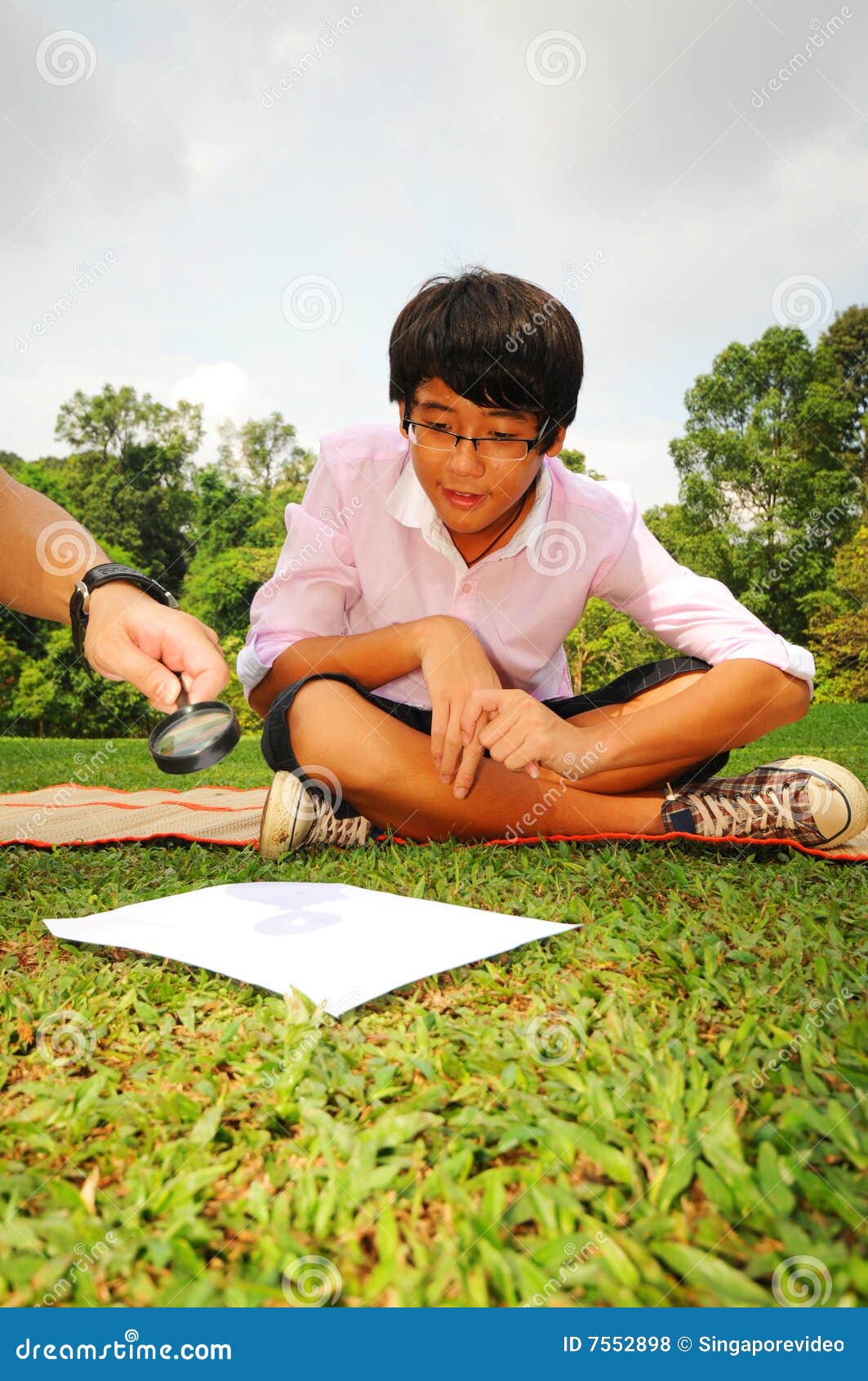 Boy searching for clues stock photo. Image of small, life - 7552898