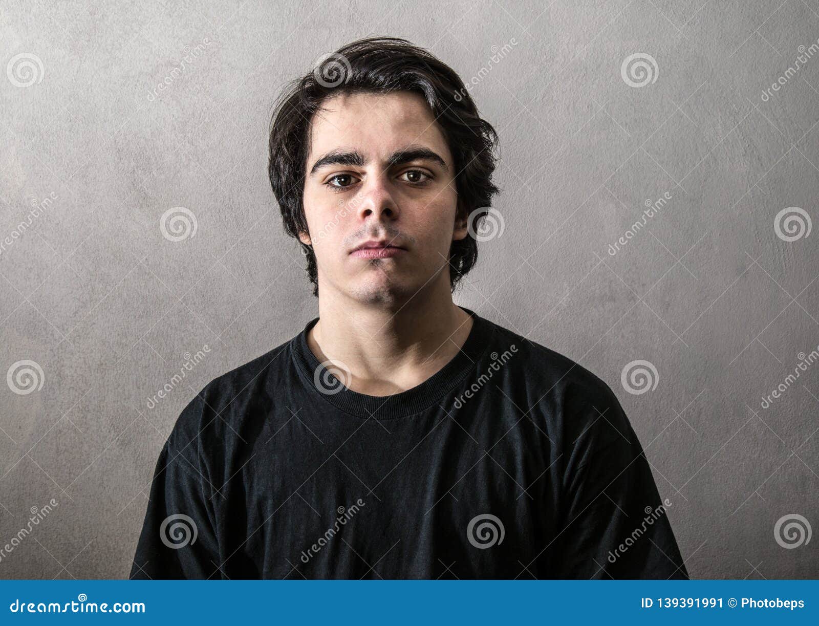 Boy with a serious look stock image. Image of concept - 139391991