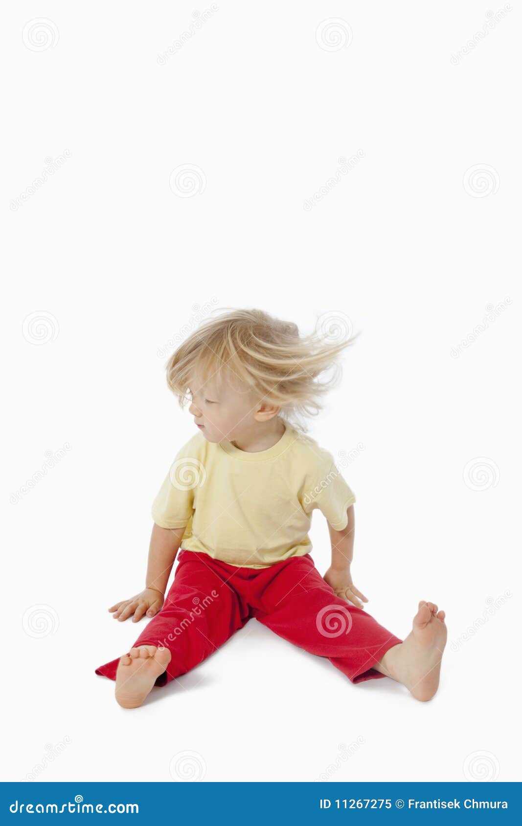 Boy shaking his head stock image. Image of blond, shake - 11267275