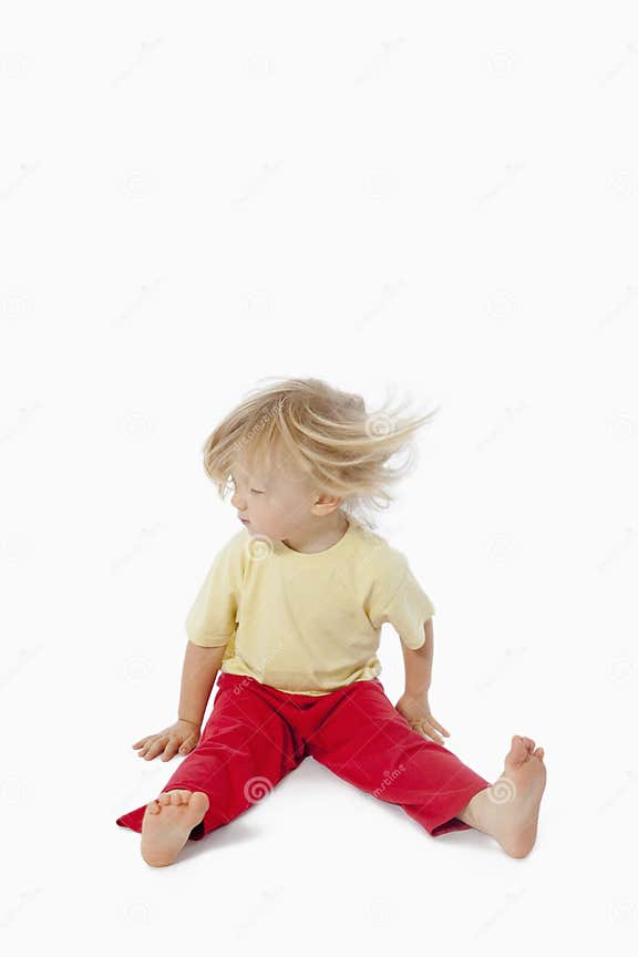 Boy shaking his head stock image. Image of blond, shake - 11267275