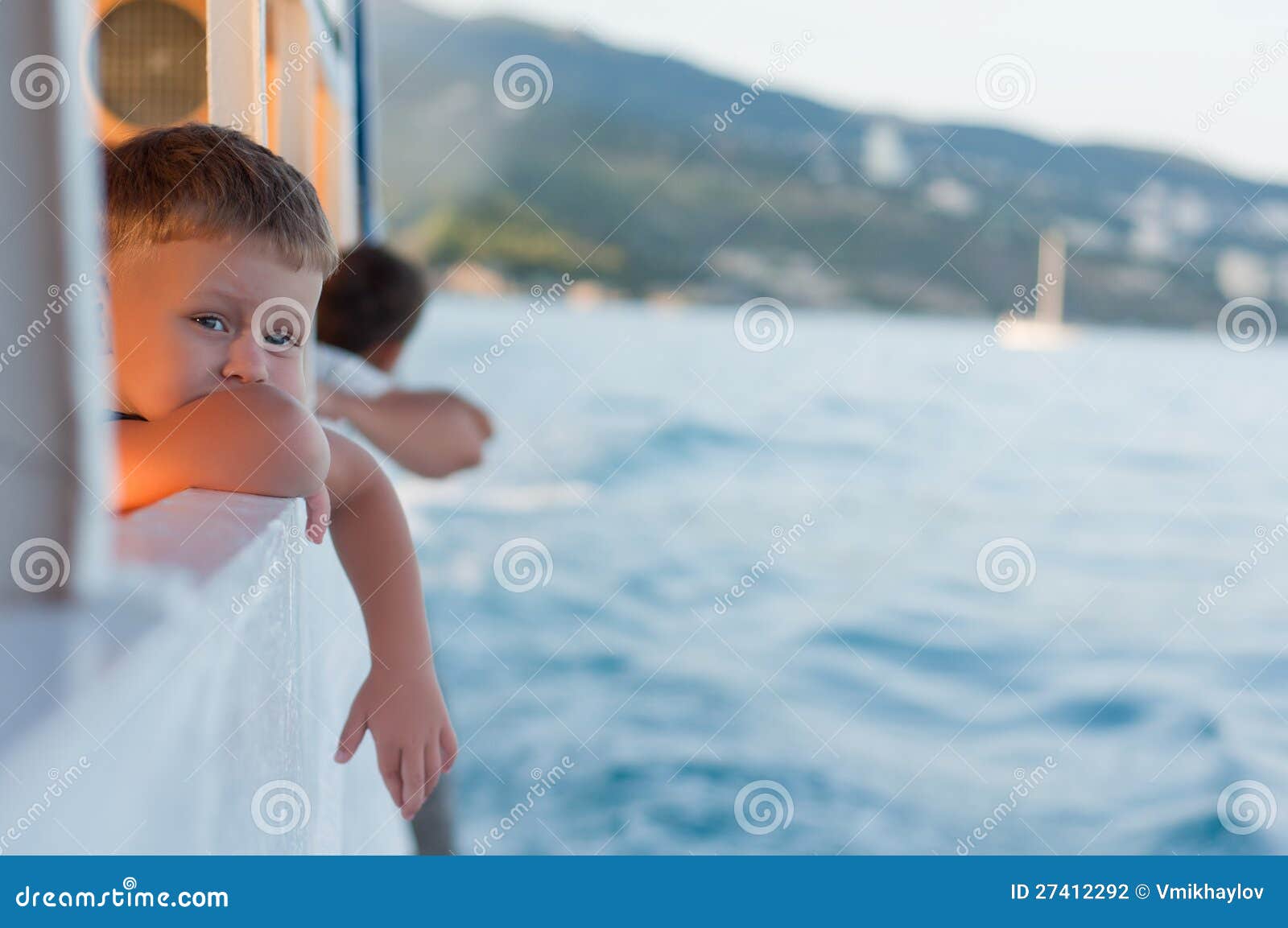 Boy on a ship stock photo. Image of river, leisure, child - 27412292