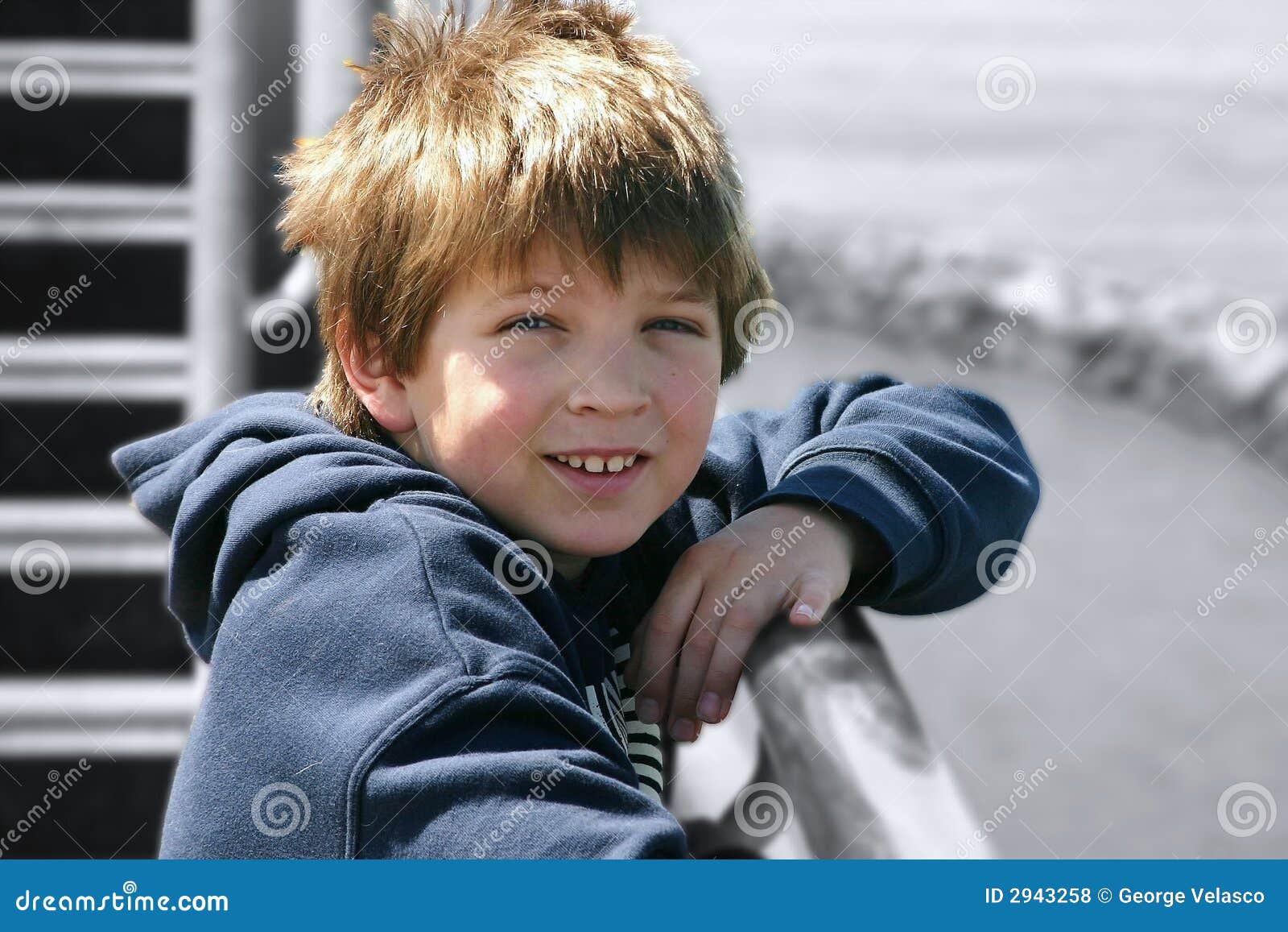Boy on Ship stock photo. Image of relax, young, boat, smiling - 2943258