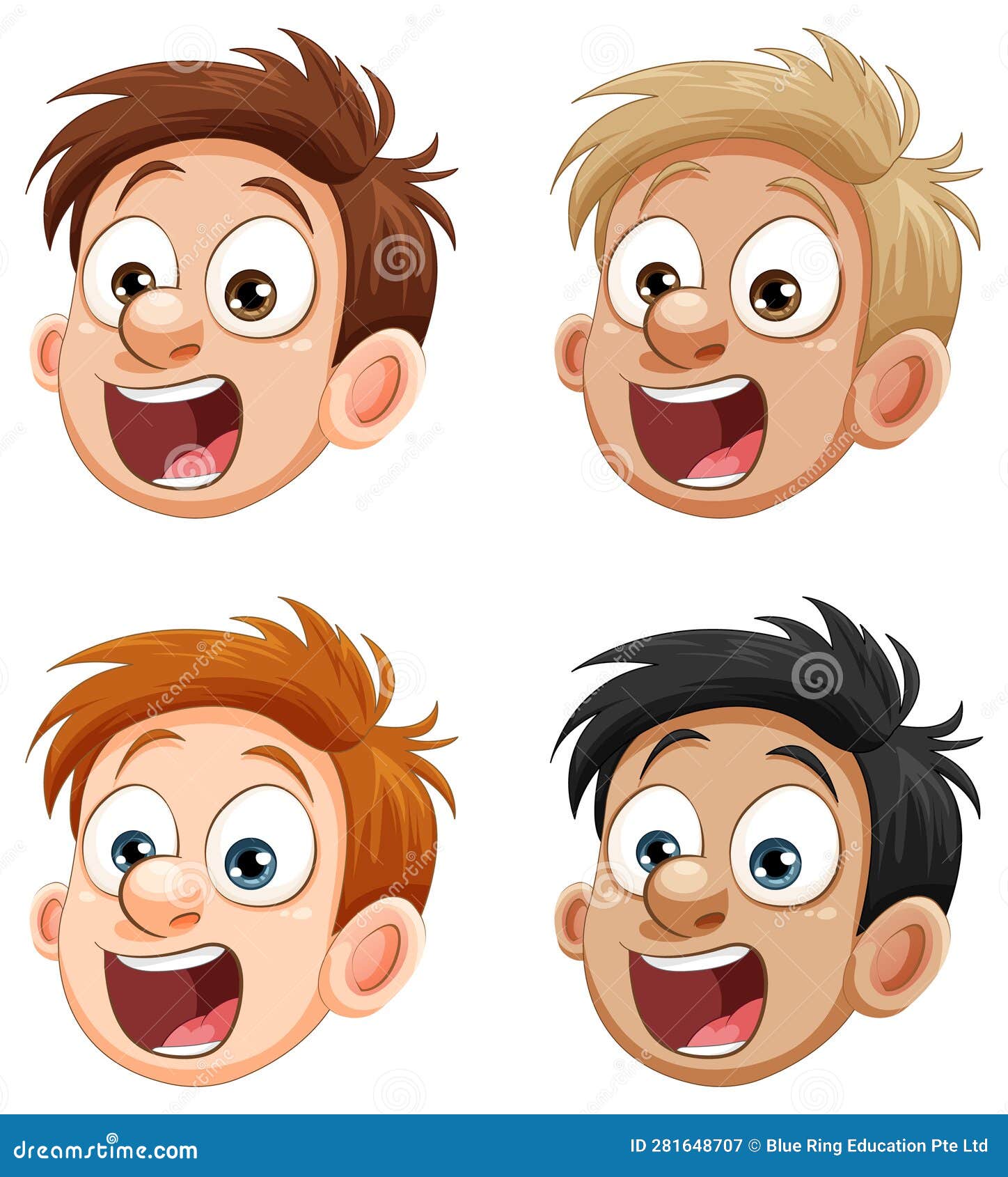 Boy with Shocked Expression Vector Stock Vector - Illustration of ...