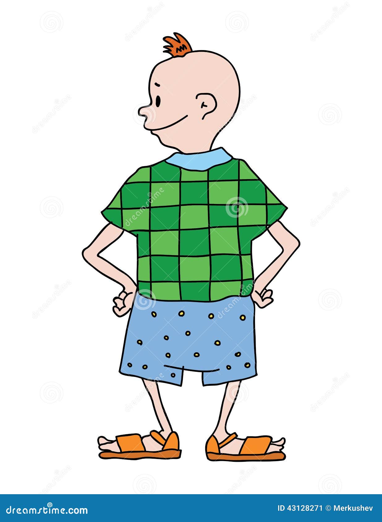 Boy in Shorts, Vector Illustration Stock Vector - Illustration of child ...