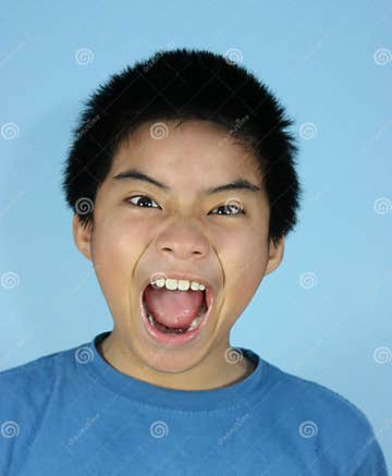 A boy shouting stock image. Image of shouting, facial - 14115583