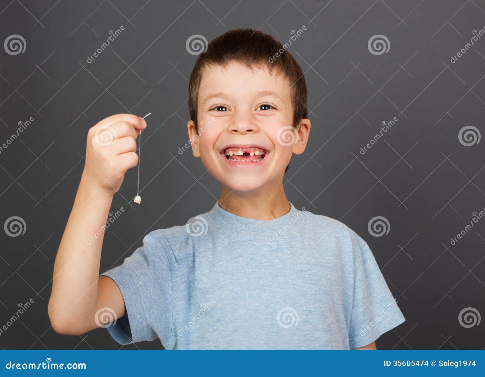 Lost Tooth Girl Child Portrait Having Fun, Studio Shoot Isolated On ...