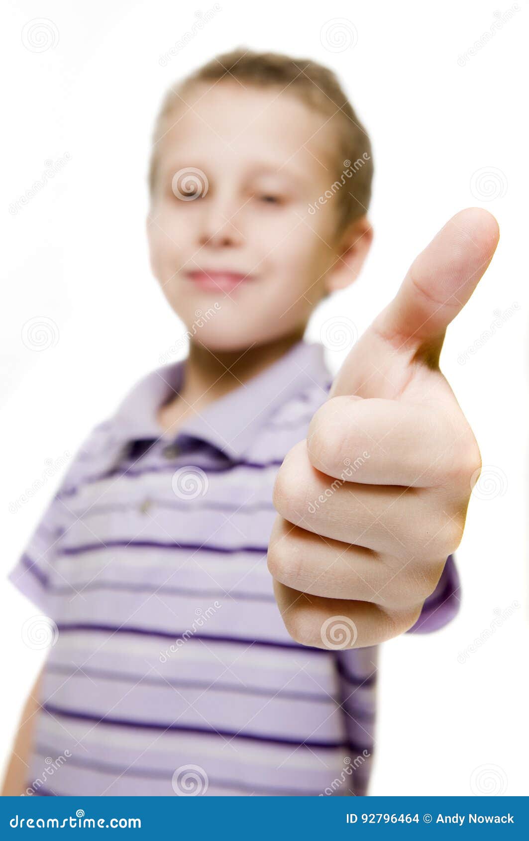 Boy show one thumb up side stock photo. Image of gesture - 92796464