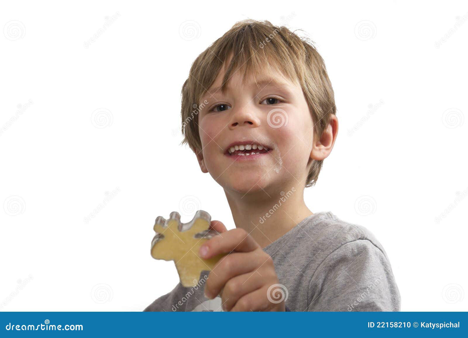 Boy showing his cookie stock photo. Image of cooking - 22158210