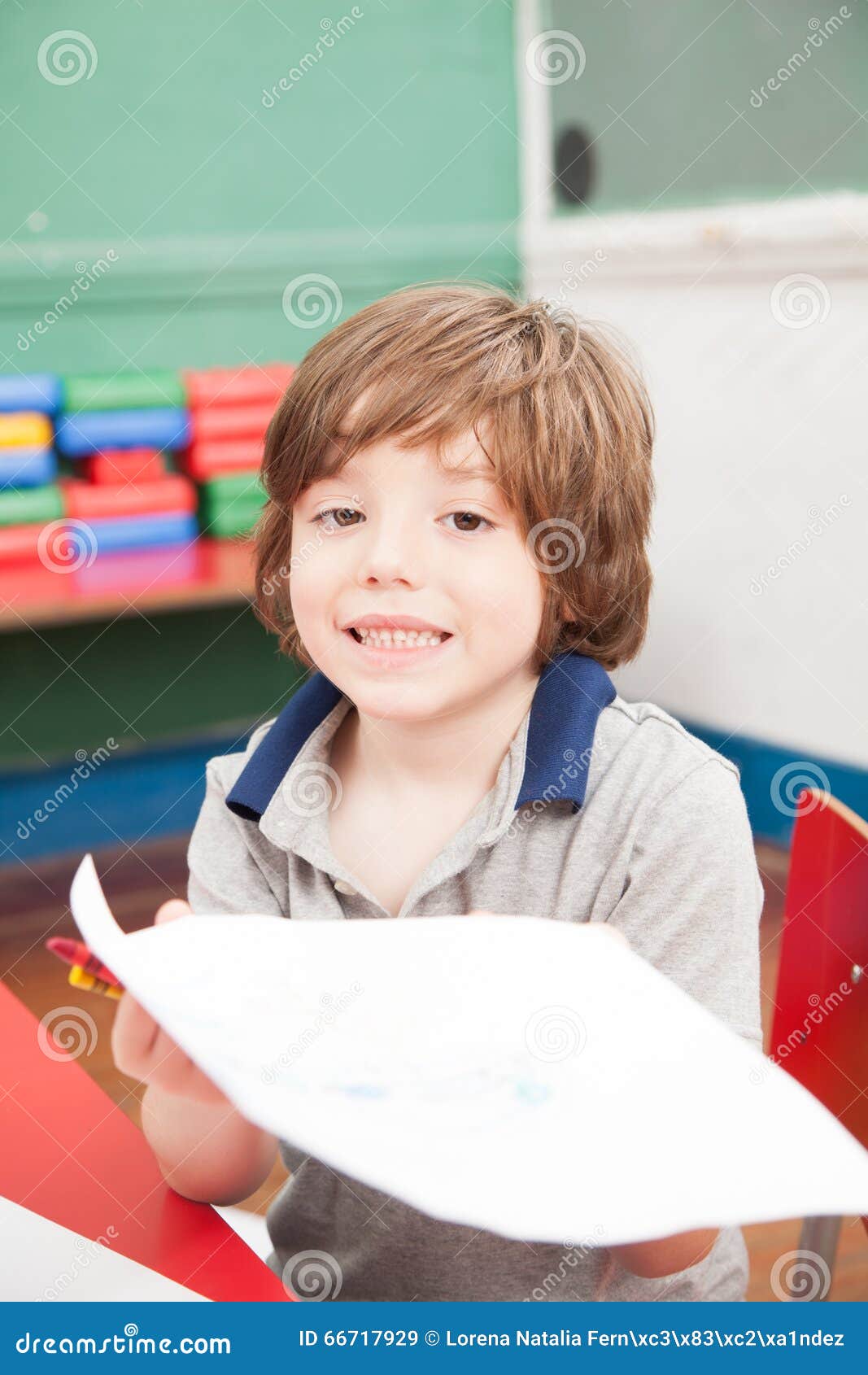 Boy showing his paint stock image. Image of argentina - 66717929