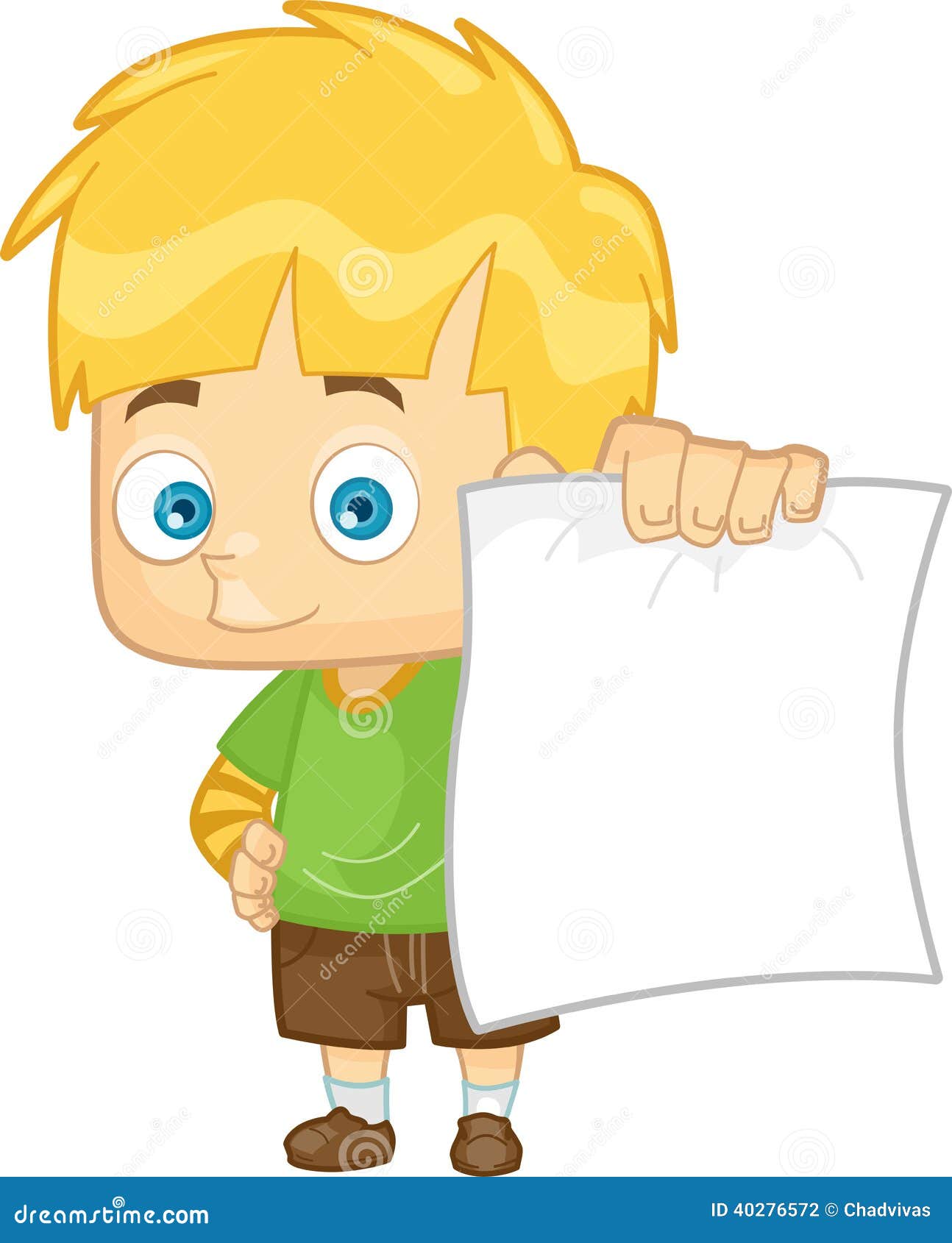 Boy Showing His Test Paper Result Stock Illustration - Illustration of ...