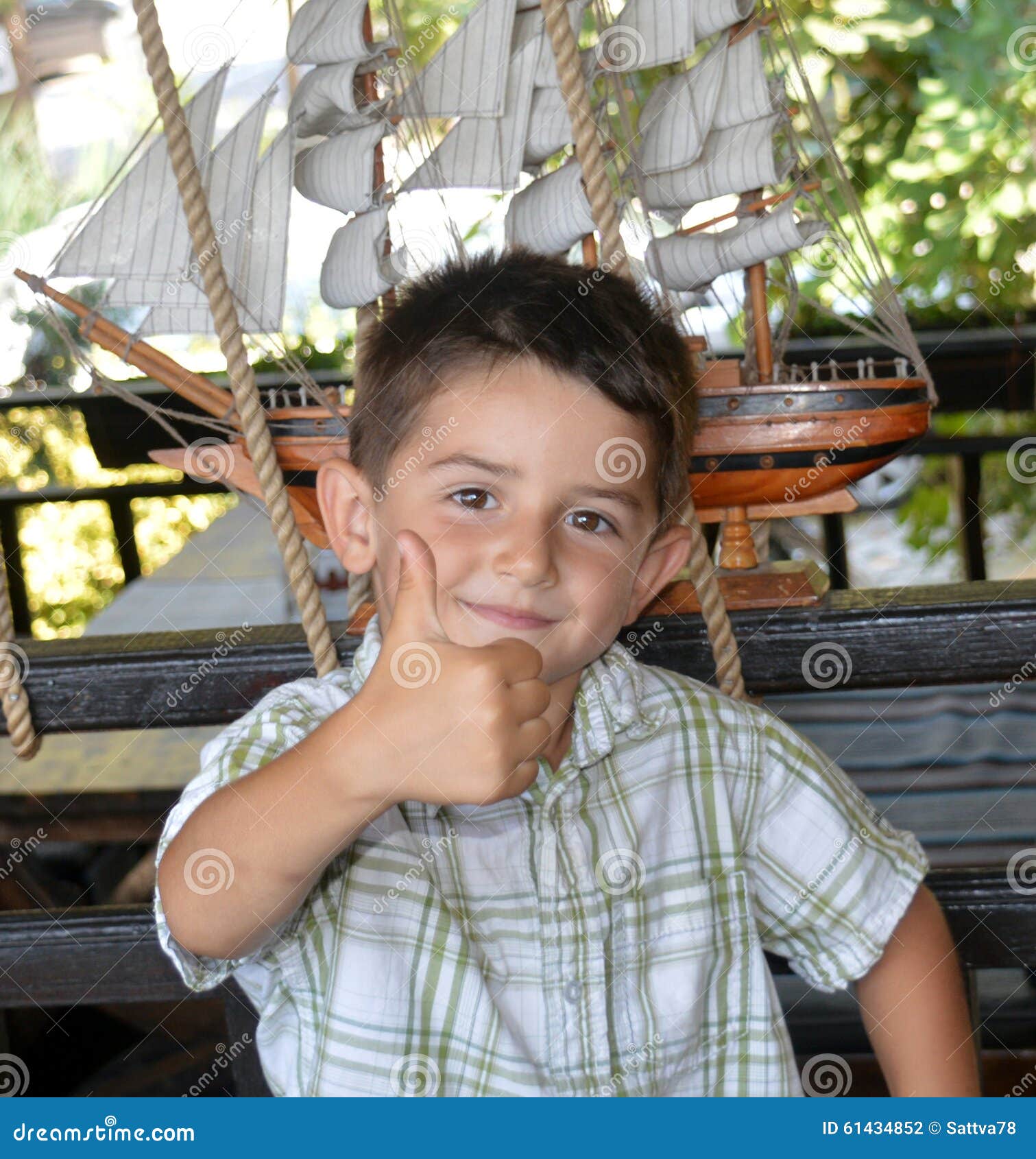 Boy shows OK stock photo. Image of thumb, positiv, sign - 61434852