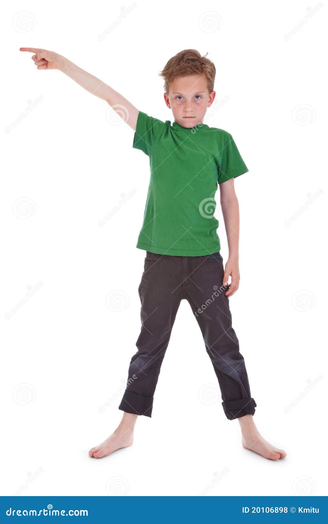 Boy Shows Something Above Him Stock Photo - Image of hand, friendly ...