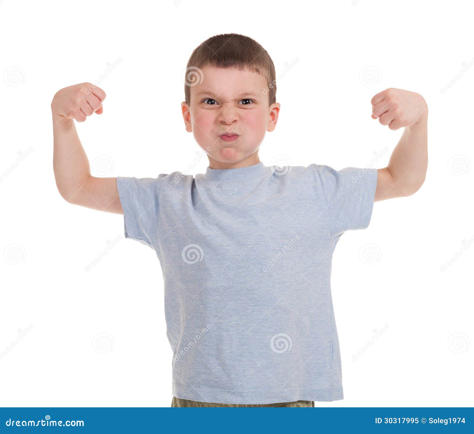 Boy shows strength stock image. Image of person, posing - 30317995