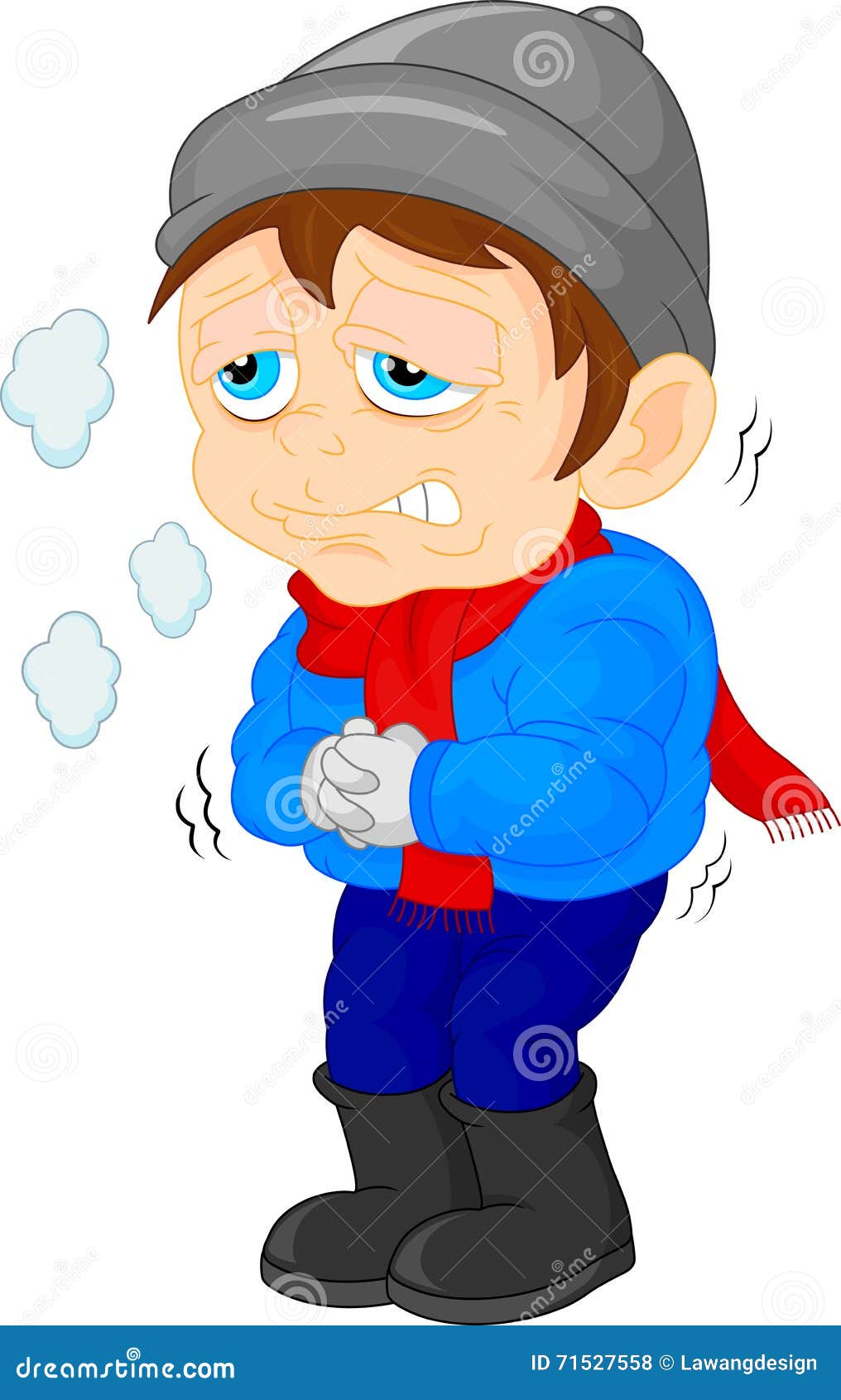 Boy Sick with a Cold and Fever Stock Vector - Illustration of hospital ...