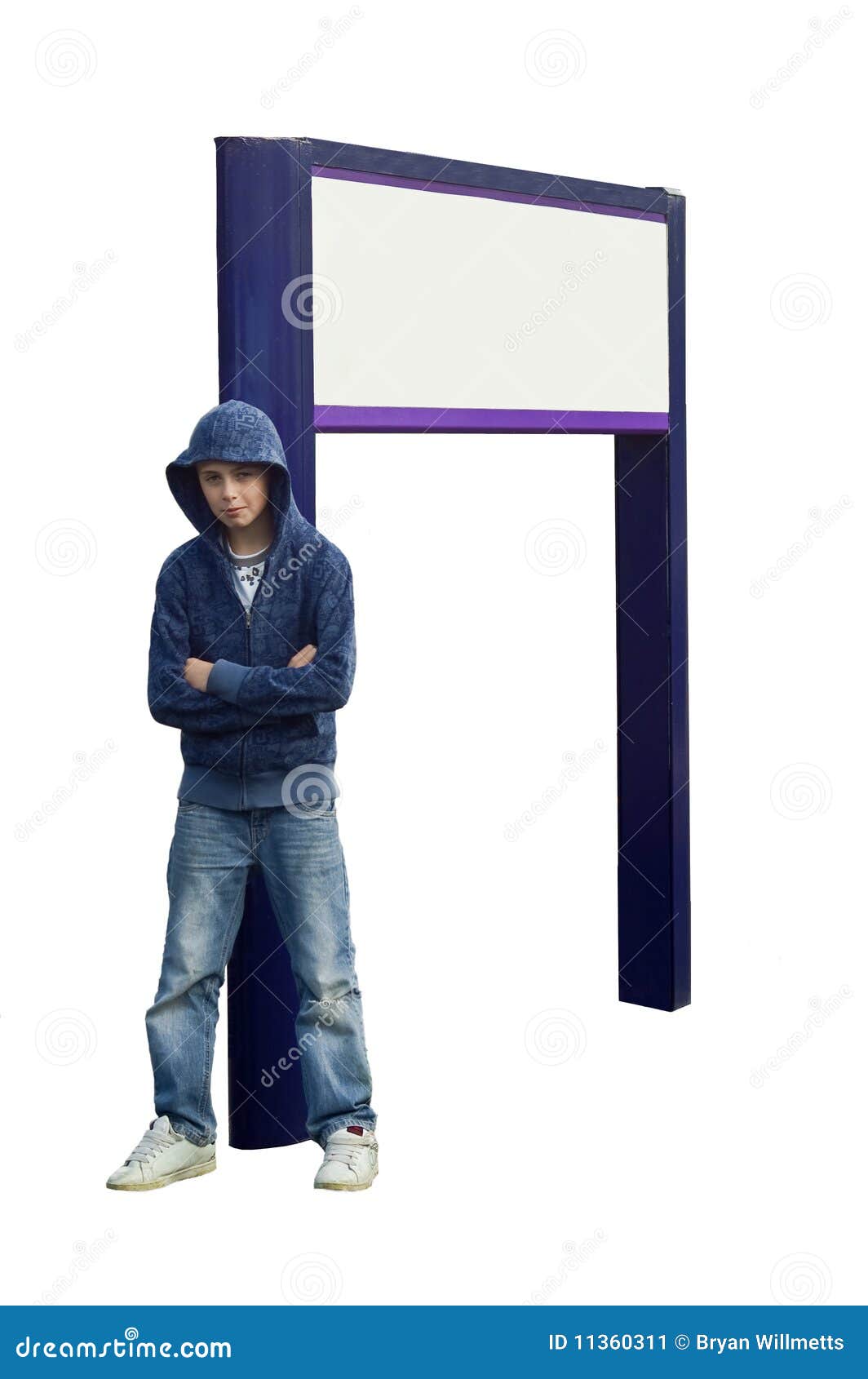 Boy with Sign stock image. Image of empty, male, person - 11360311