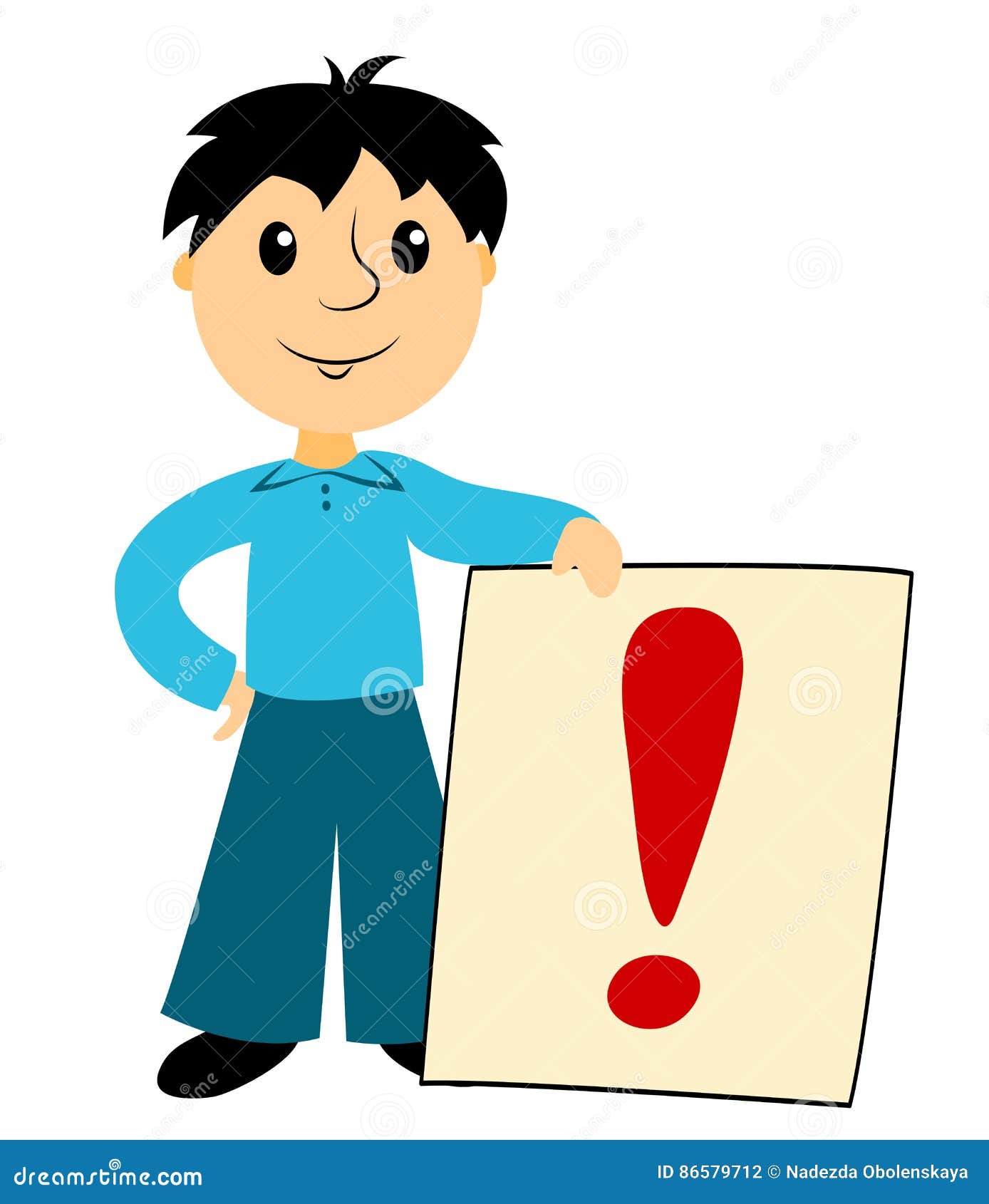 The boy with sign stock vector. Illustration of cute - 86579712
