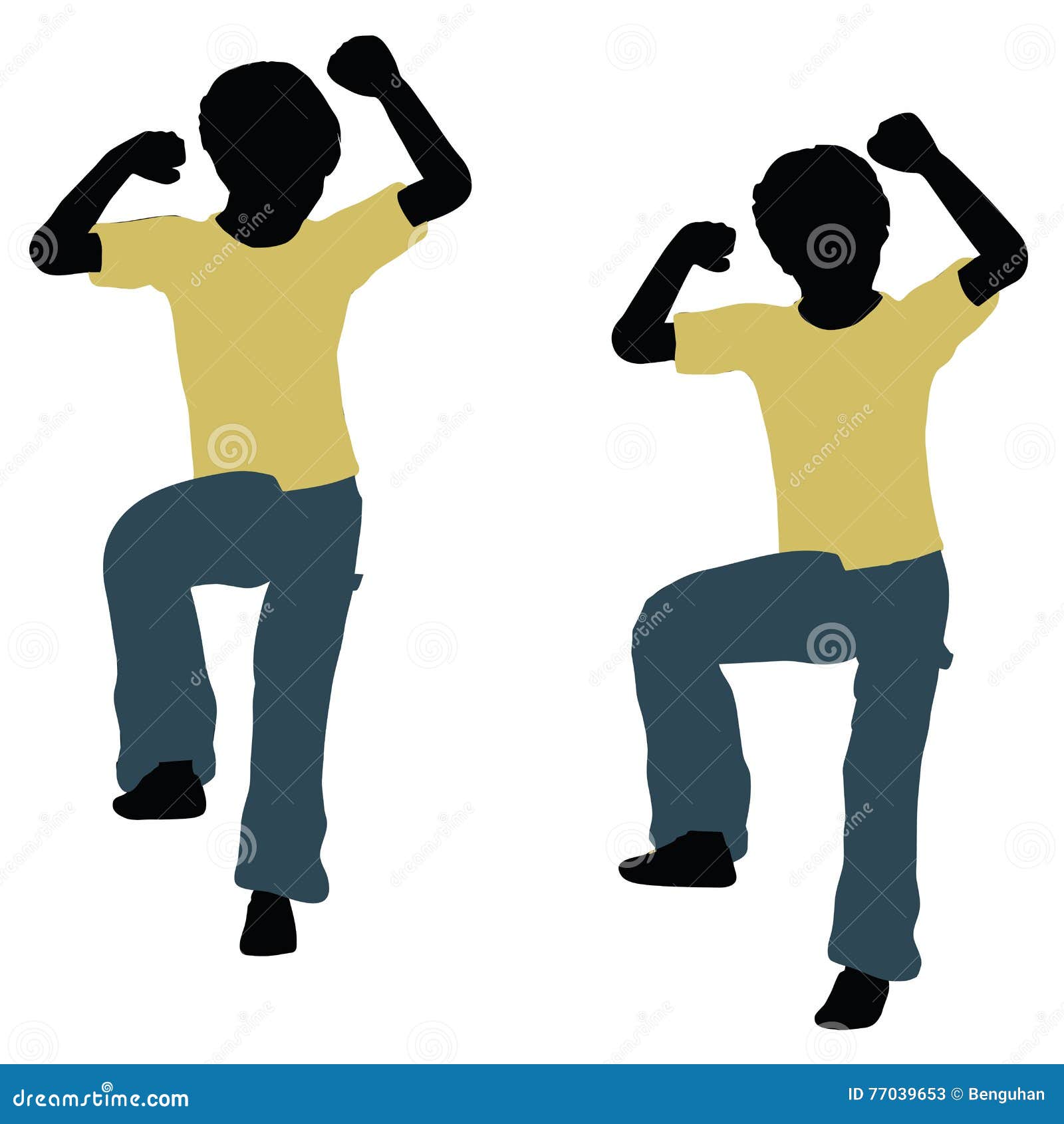 Boy Silhouette in Angry Talk Pose Stock Vector - Illustration of ...