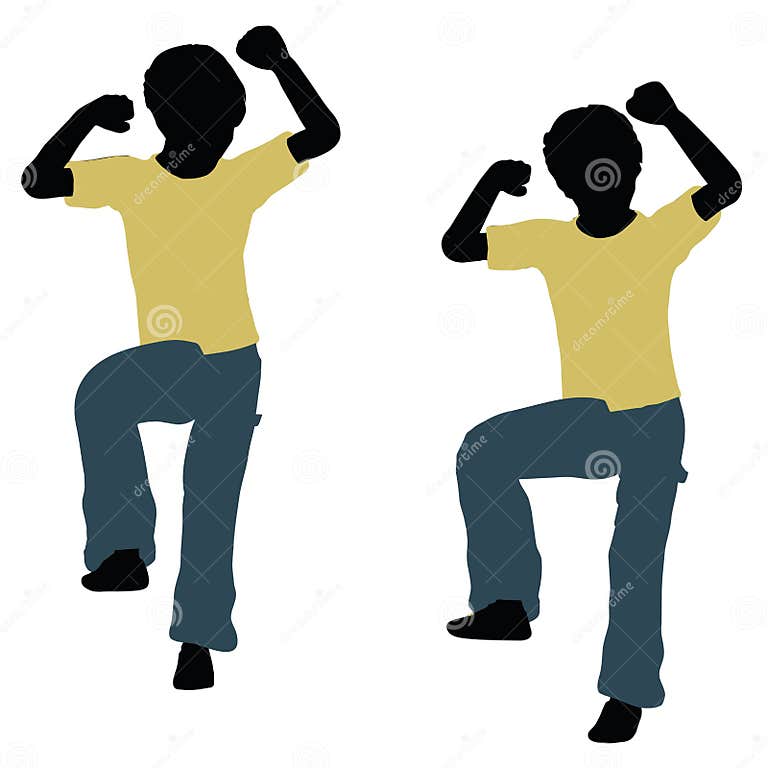 Boy Silhouette in Angry Talk Pose Stock Vector - Illustration of ...