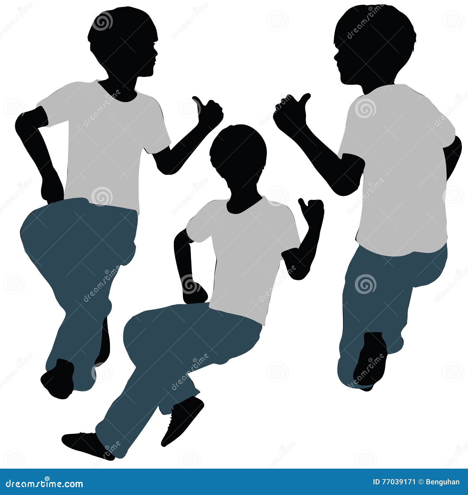 Boy Silhouette in Intimate Talk Pose Stock Vector - Illustration of ...