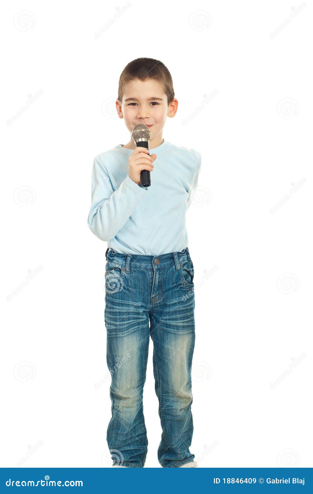 Boy singing to microphone stock image. Image of sing - 18846409