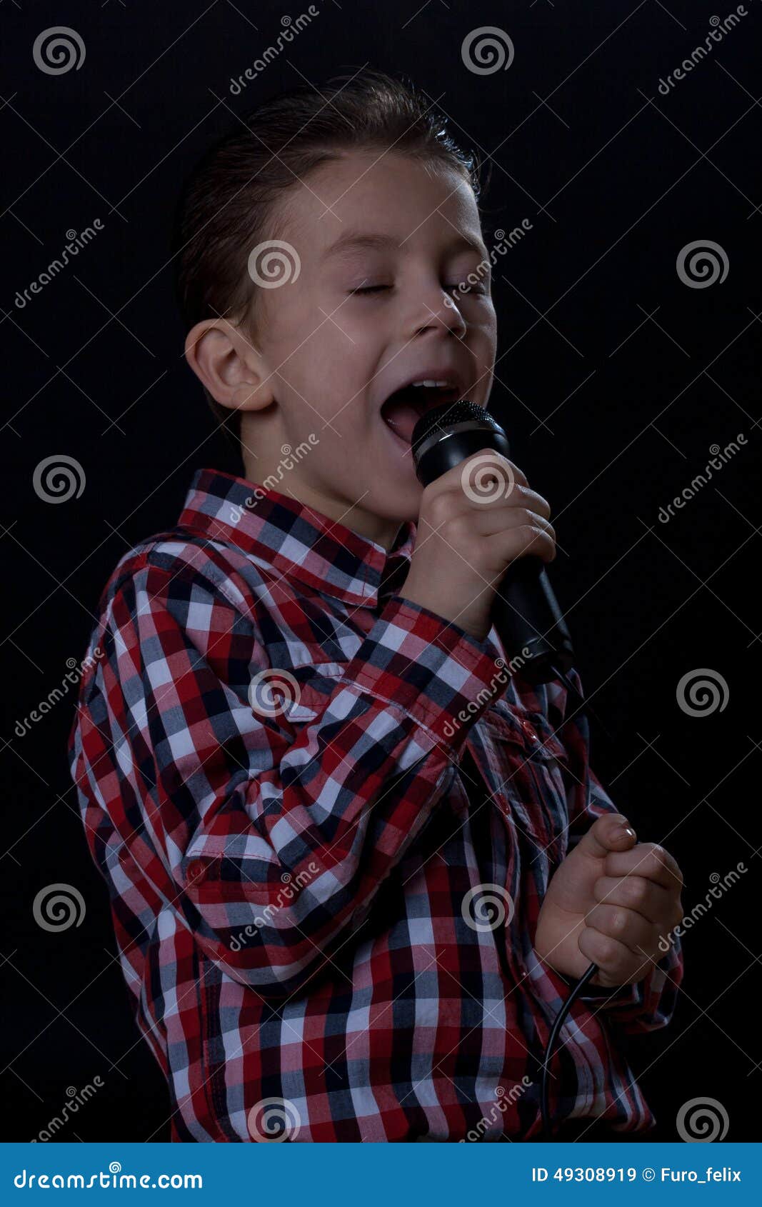 Boy singing stock image. Image of sing, young, cute, child - 49308919