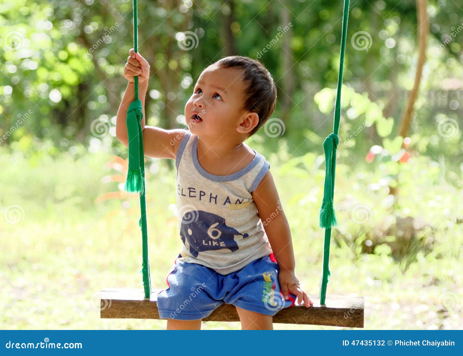 Boy sit on cradle stock photo. Image of rest, lovely - 47435132