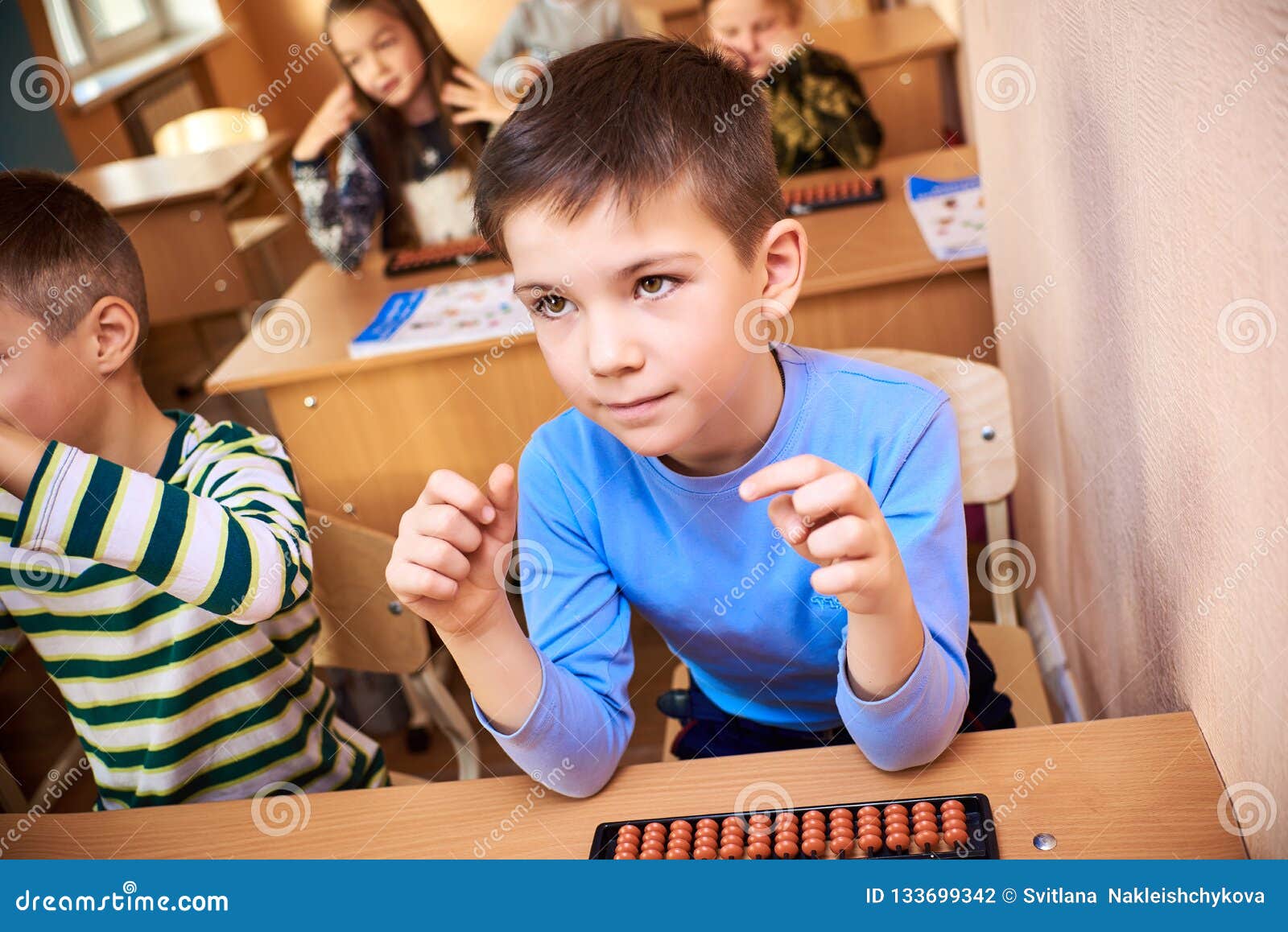 Children at School, Mental Arithmetic Editorial Photography - Image of ...