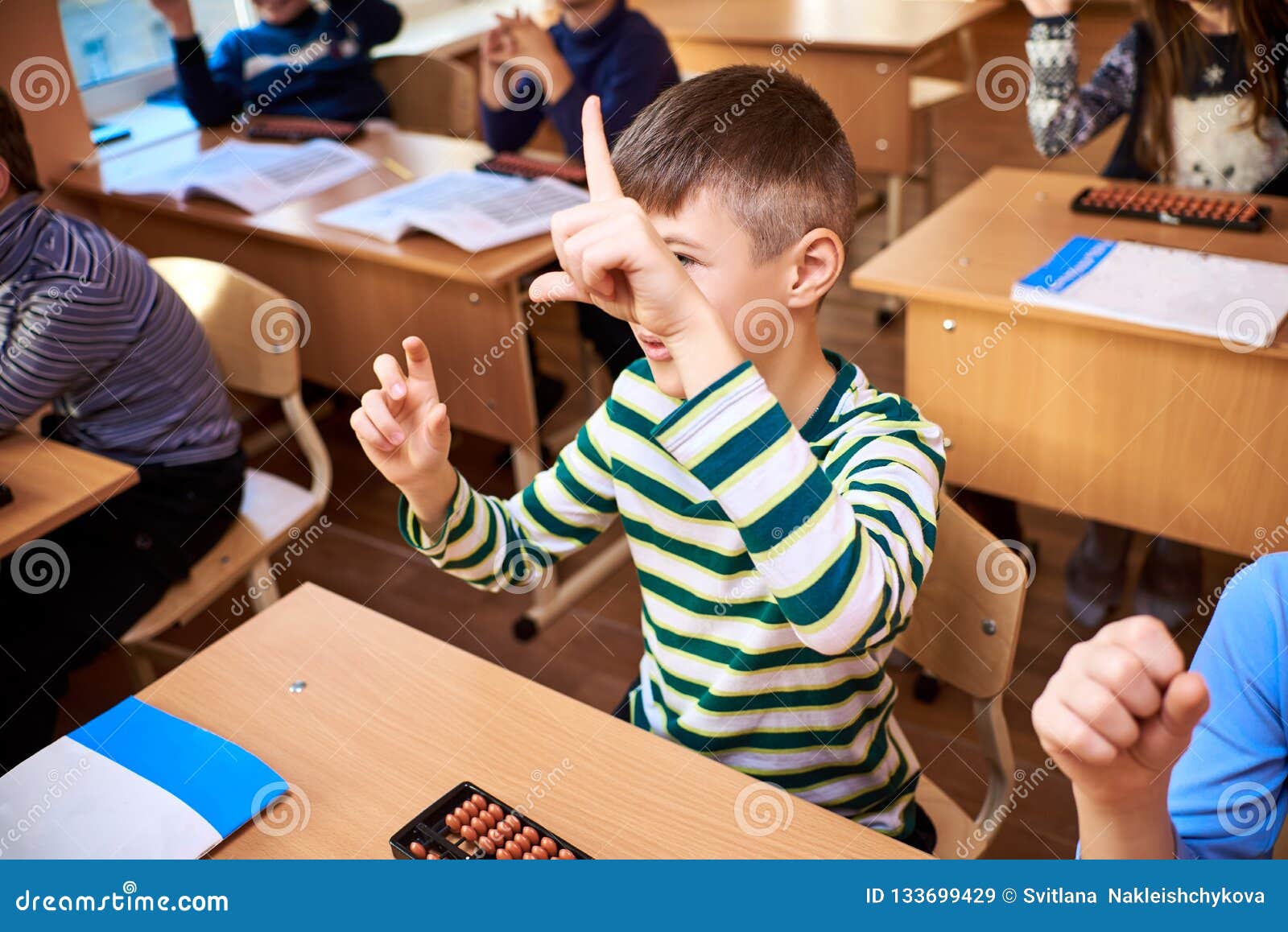 Children at School, Mental Arithmetic Editorial Stock Image - Image of ...
