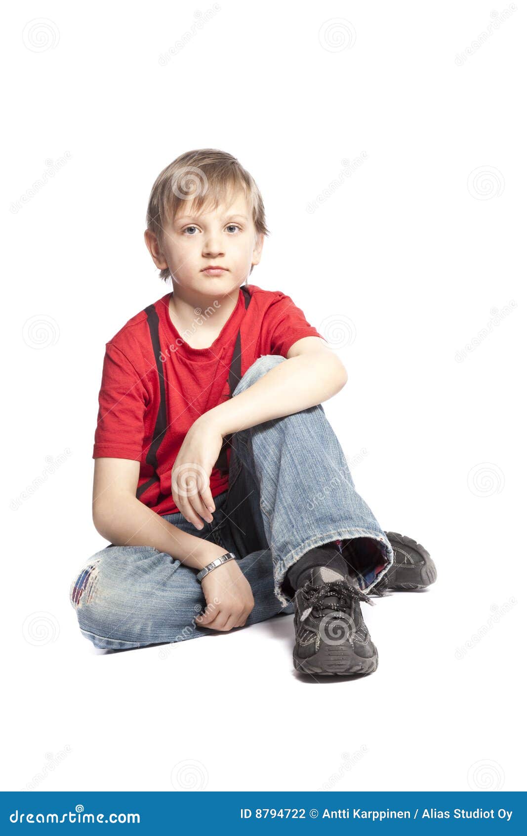 Boy sitting stock photo. Image of schoolkid, portrait - 8794722