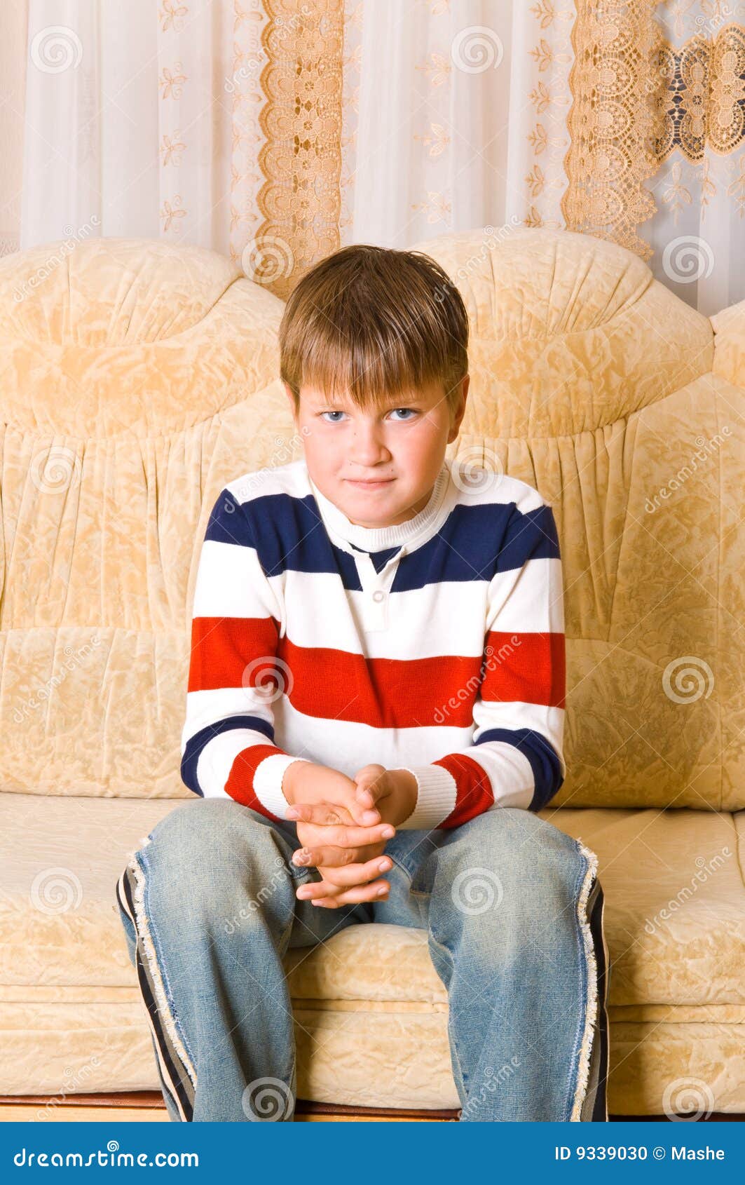 Boy sitting stock photo. Image of male, sofa, education - 9339030